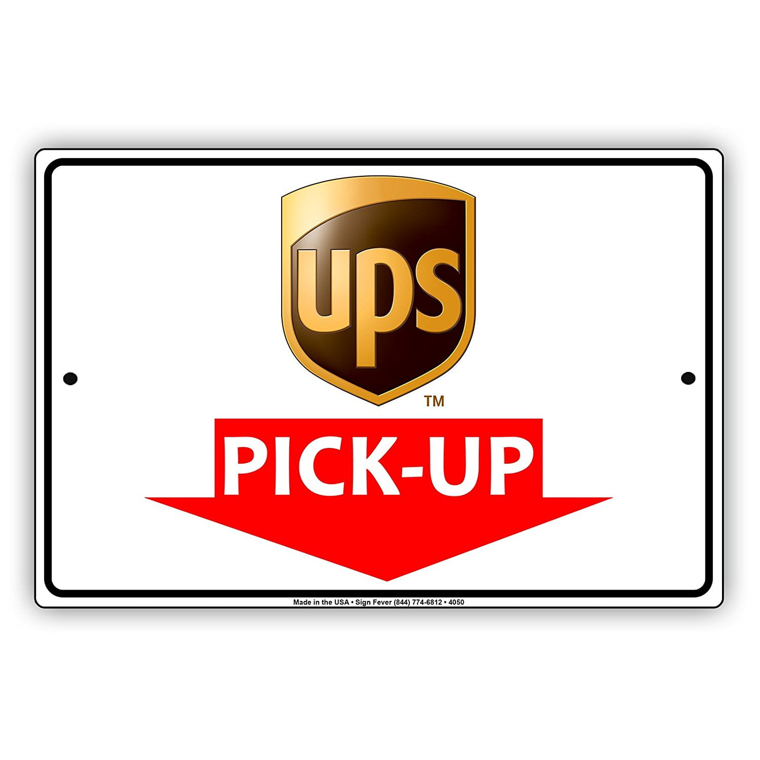 UPS Mail With Graphic Pick-Up Here Postal Service Caution Warning ...
