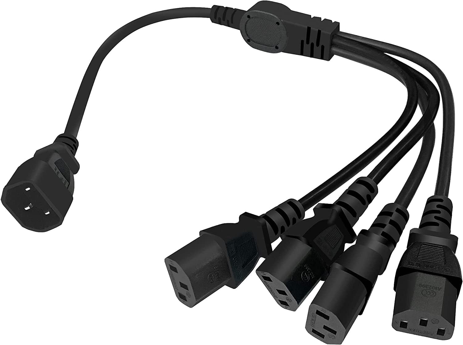 UPS Server Y Splitter C14 to 4 x C13 Power Adapter Cable Cord 30cm ...