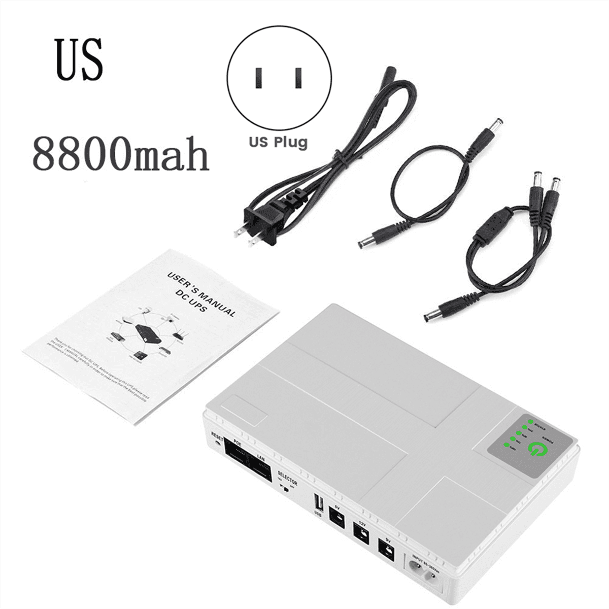 UPS Uninterruptible Power Supply Router DC Multi-Port with POE Optical ...