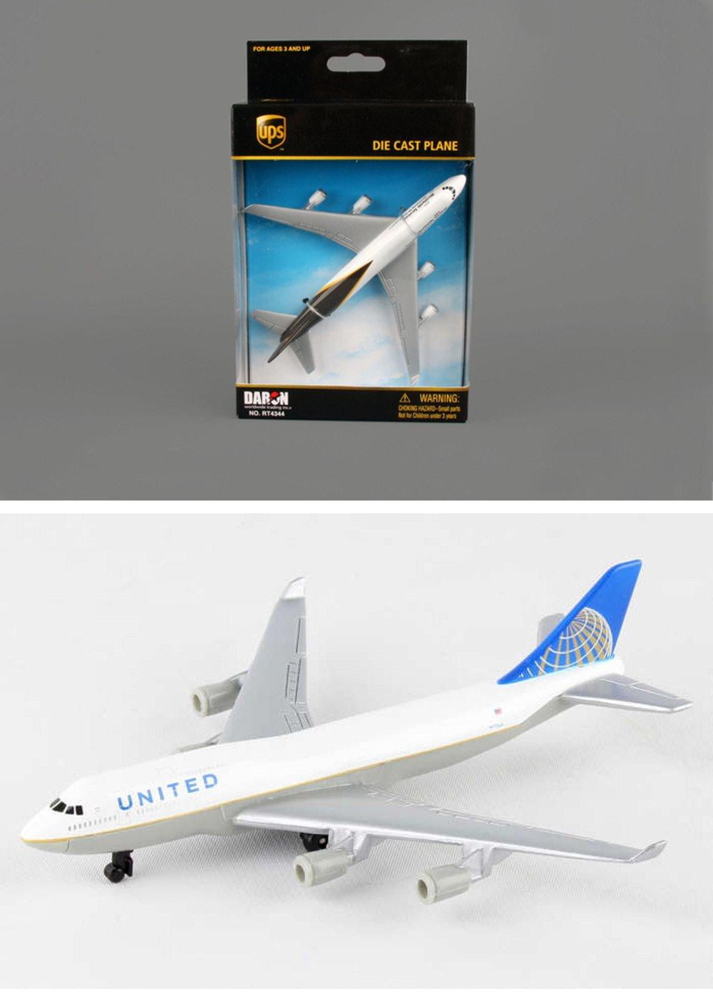 UPS, United Airlines Diecast Airplane Package - Two 5.5" Diecast Model ...