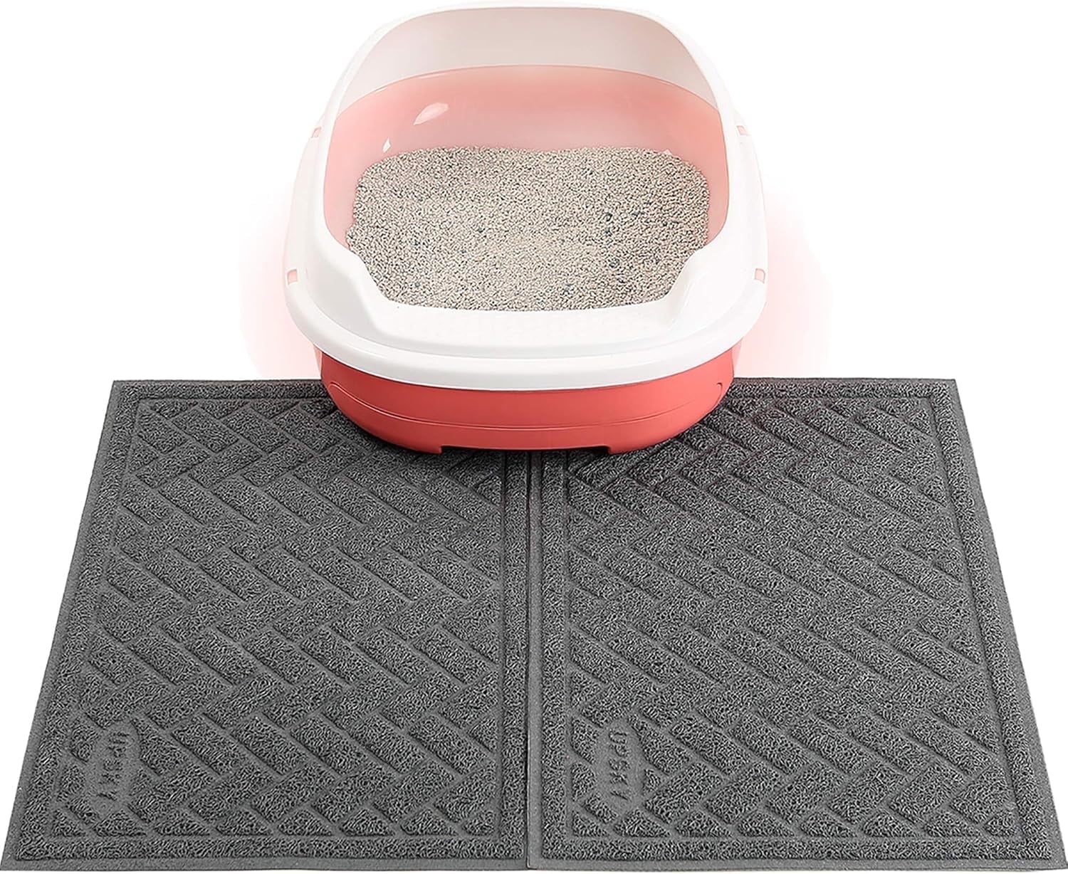 UPSKY Cat Litter Mats 2 Set of Cat Litter Pads, Cat Litter Trap Mats ...