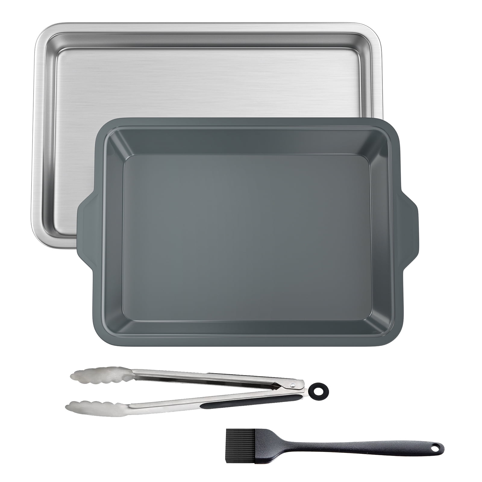 UPTRUST Food Prep BBQ Tray, Grilling Prep and Serve Trays with Silicone ...