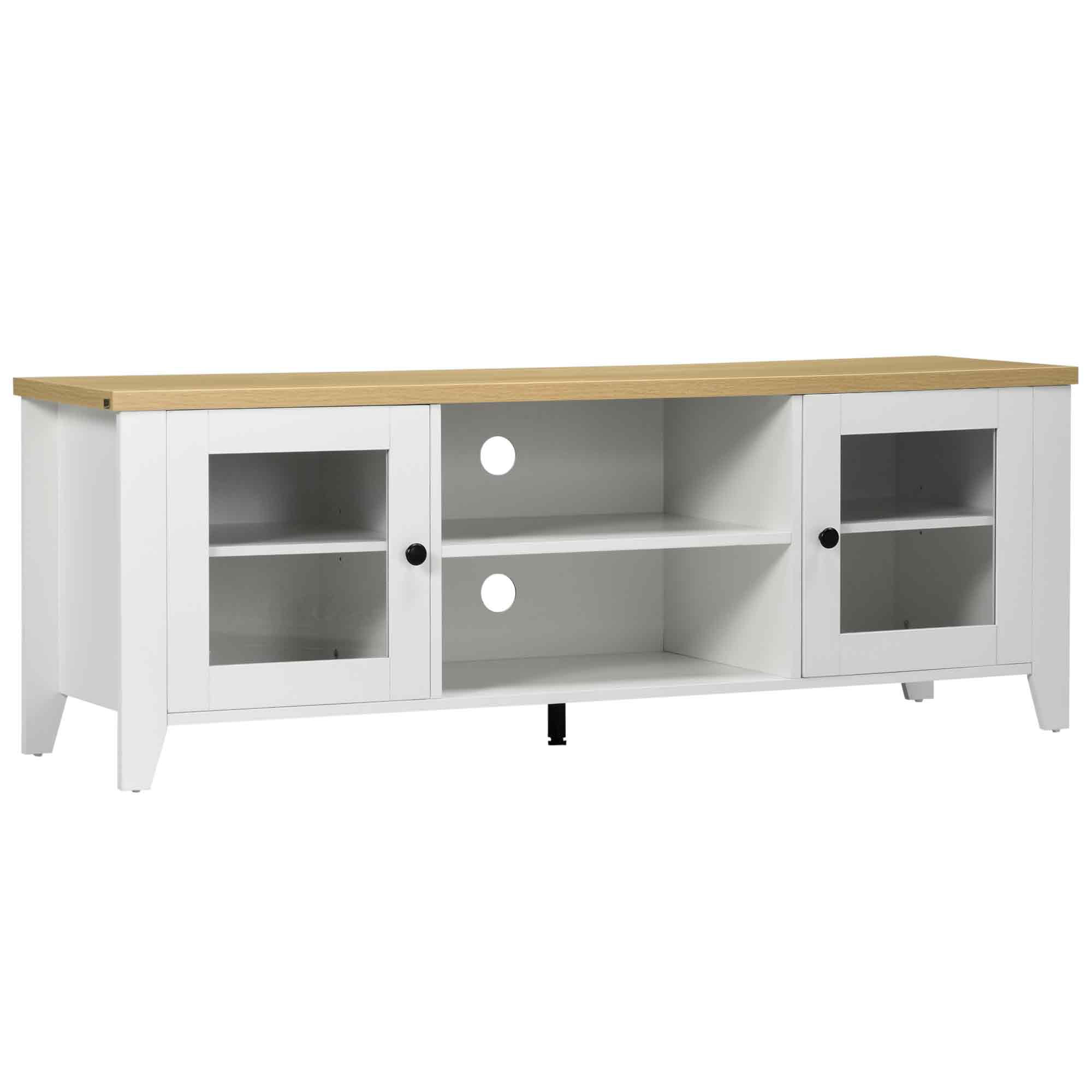 UPZE Modern TV Stand, Entertainment Center with Shelves and Cabinets ...