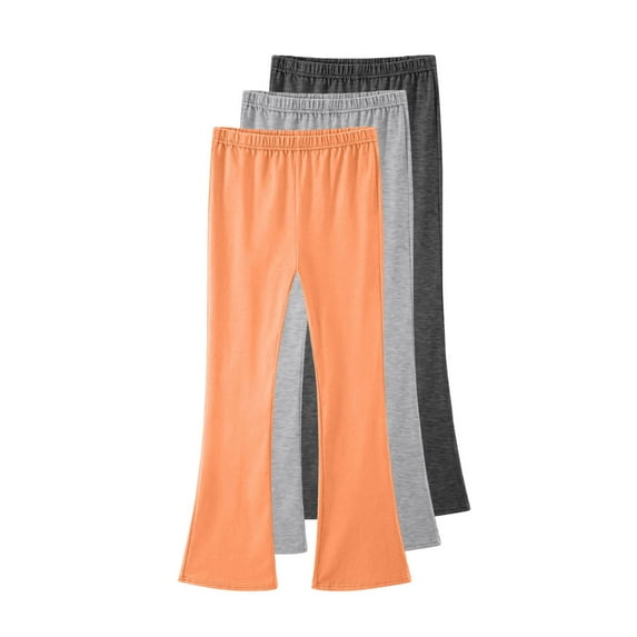 UQJfacai 3 Pcs Girls Flare Leggings Kids Elastic High Waisted Bell ...