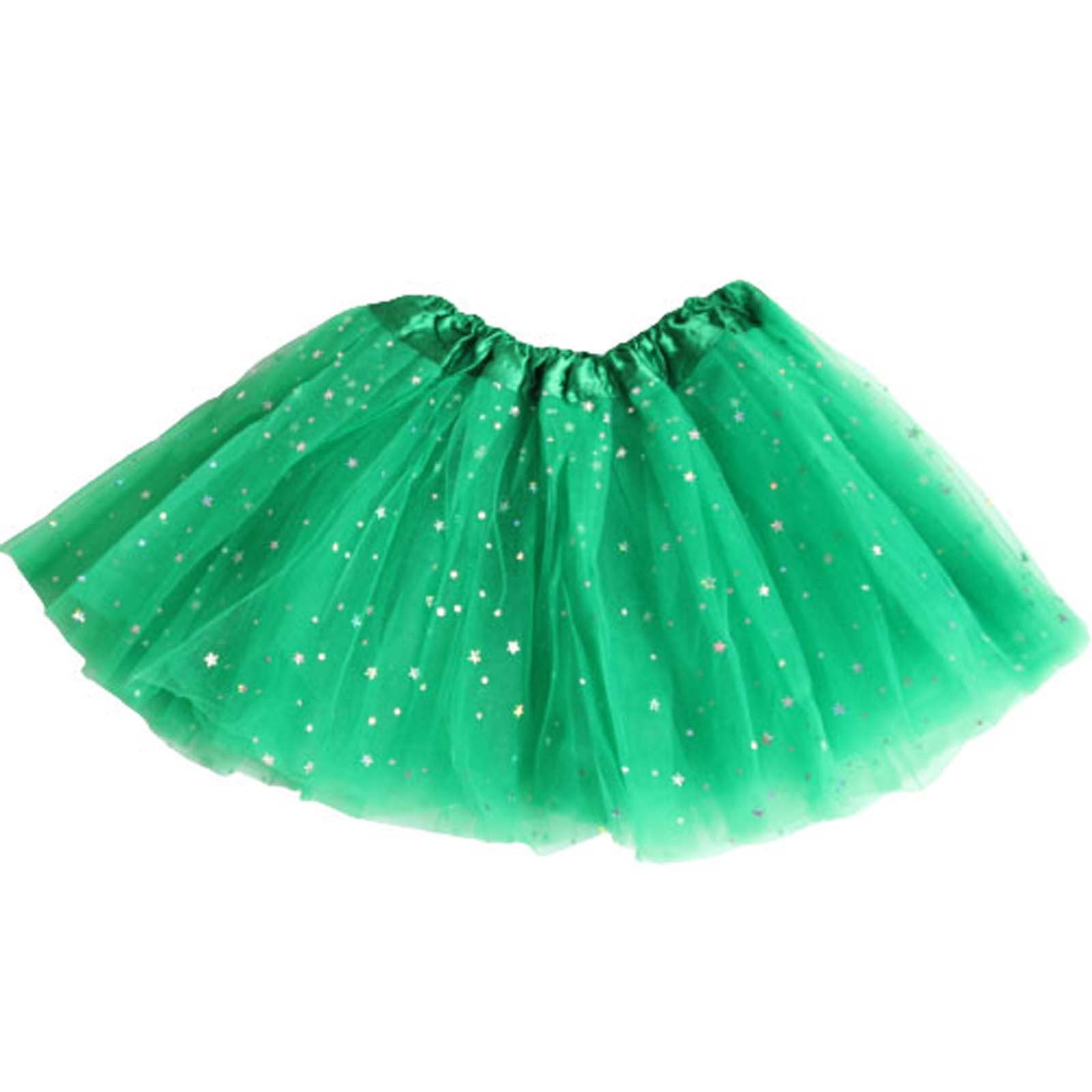 UQJfacai Girls Sequin Tutu Skirt Layered Mesh Splice Party Costume ...