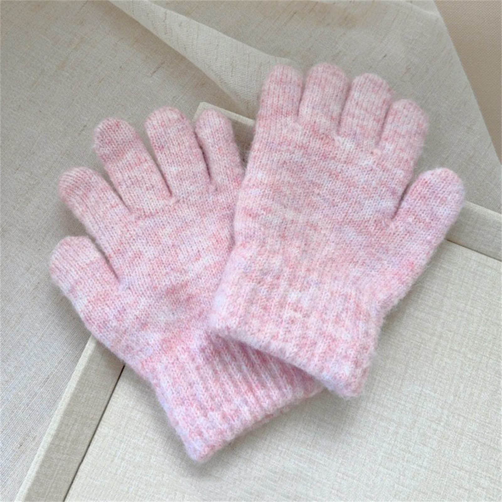 UQJfacai Kids Gloves Soft Full Finger Elastic Mittens Winter Warm ...