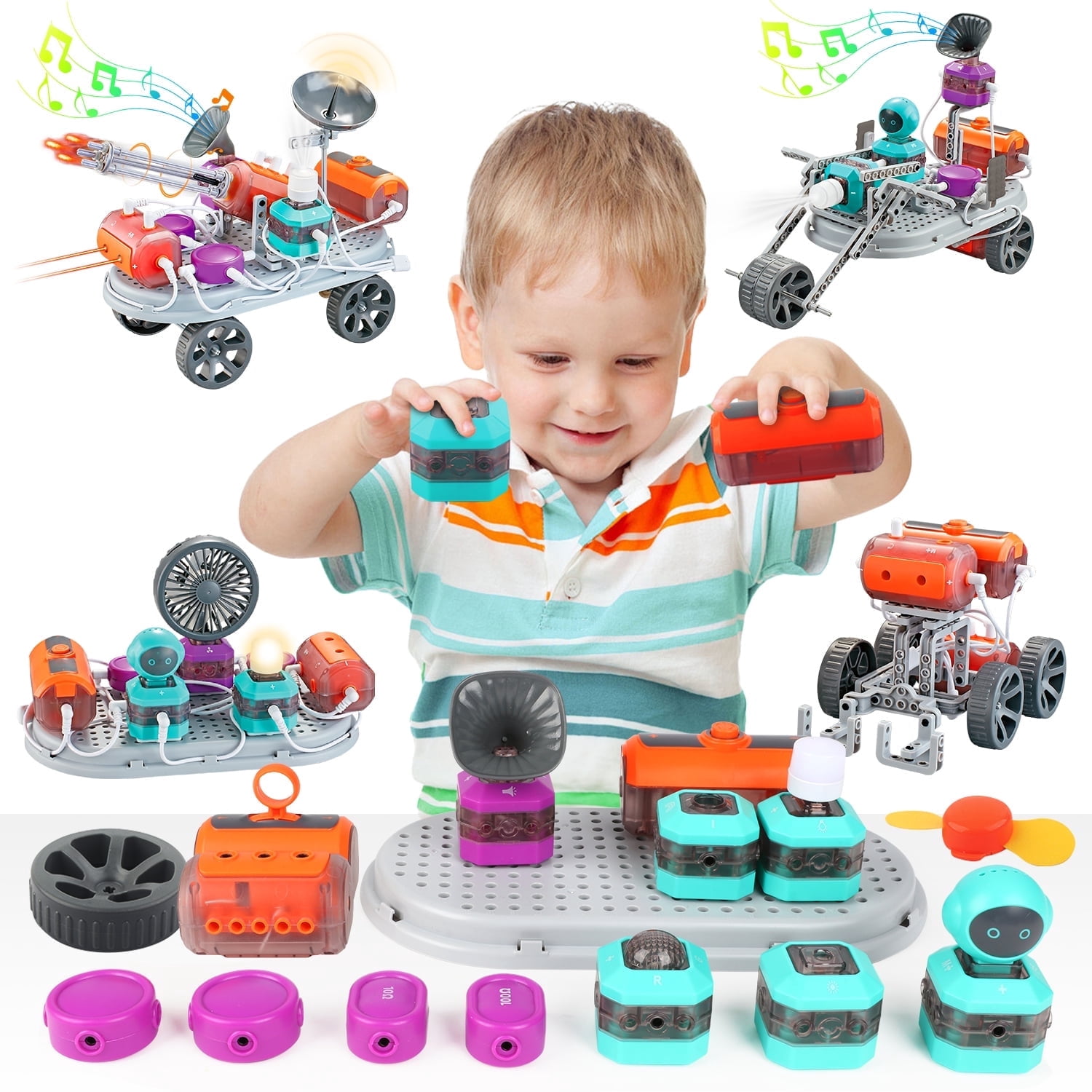 UQN Circuit Board Kit for Boys Kids 8-12 Years, 201PCS Electronics Kit ...