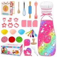 LUIISIS 26Pcs Kids Cooking and Baking Set, Kid Cooking Set with Rainbow ...