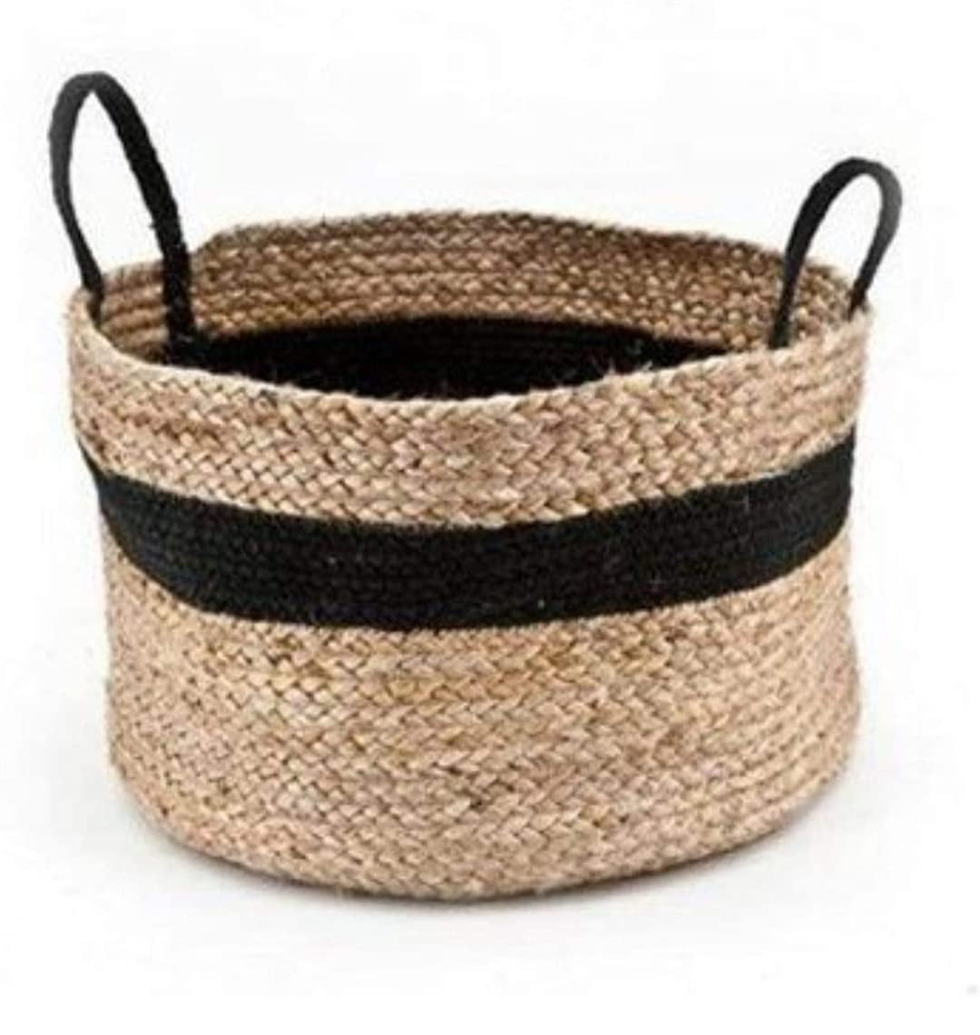 UR Home Jute Rope Basket Hand Crafted Natural Jute Storage Basket ...