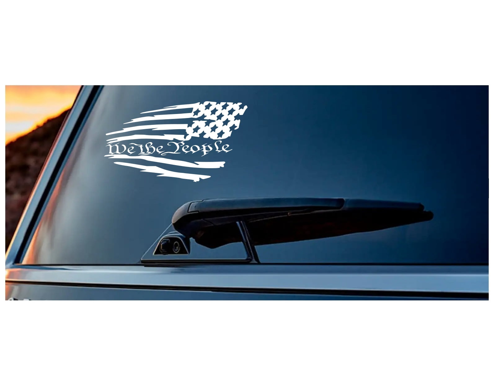 UR Impressions 7.5in. Stars Right Tattered American Flag We The People ...