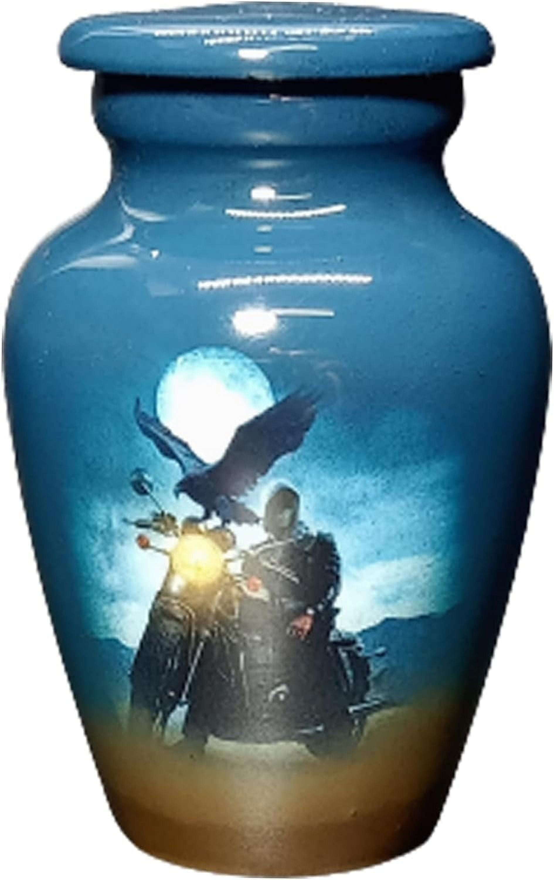 UR Keepsake Urn –Monster Bike Rider with Eagle Keepsake Cremation Urn for Human Ashes with ...