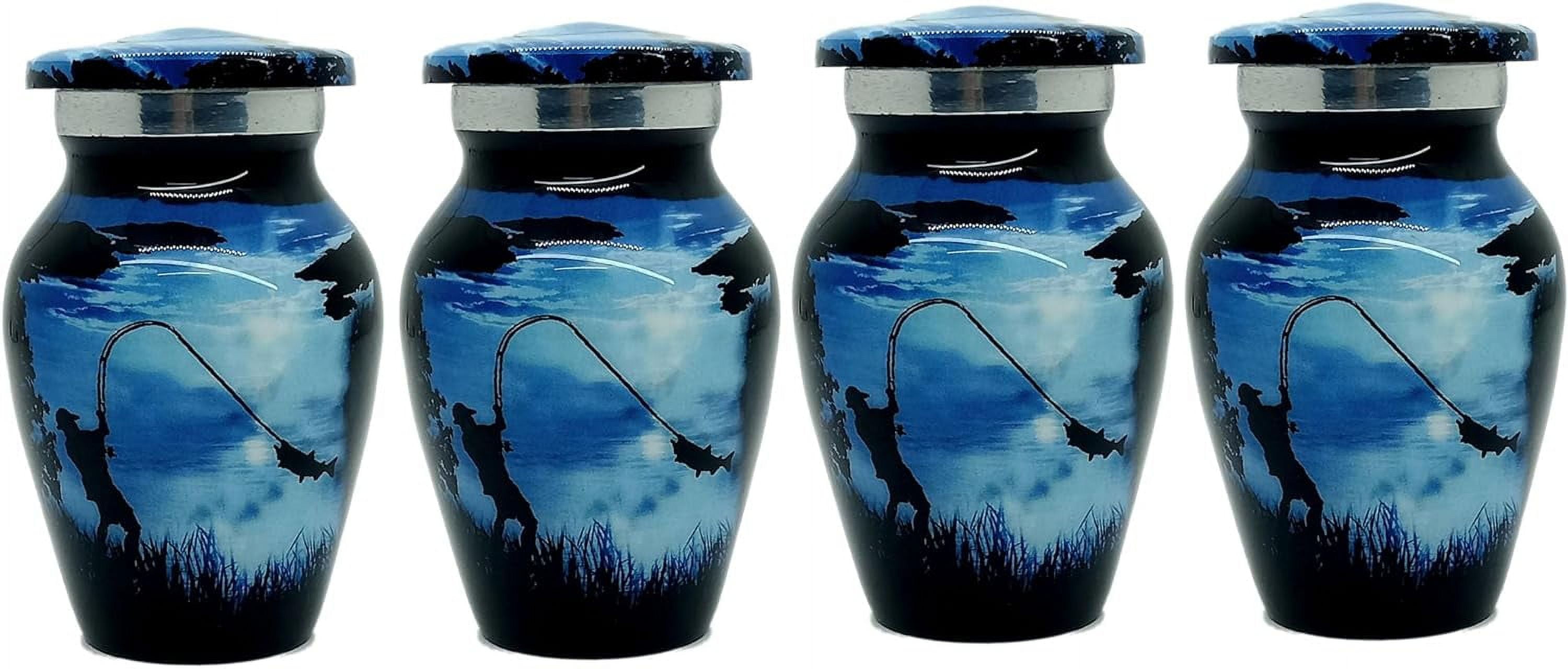 UR Keepsake Urn Set of 4 - Stylish Fishing Catching Cremation Urn for ...