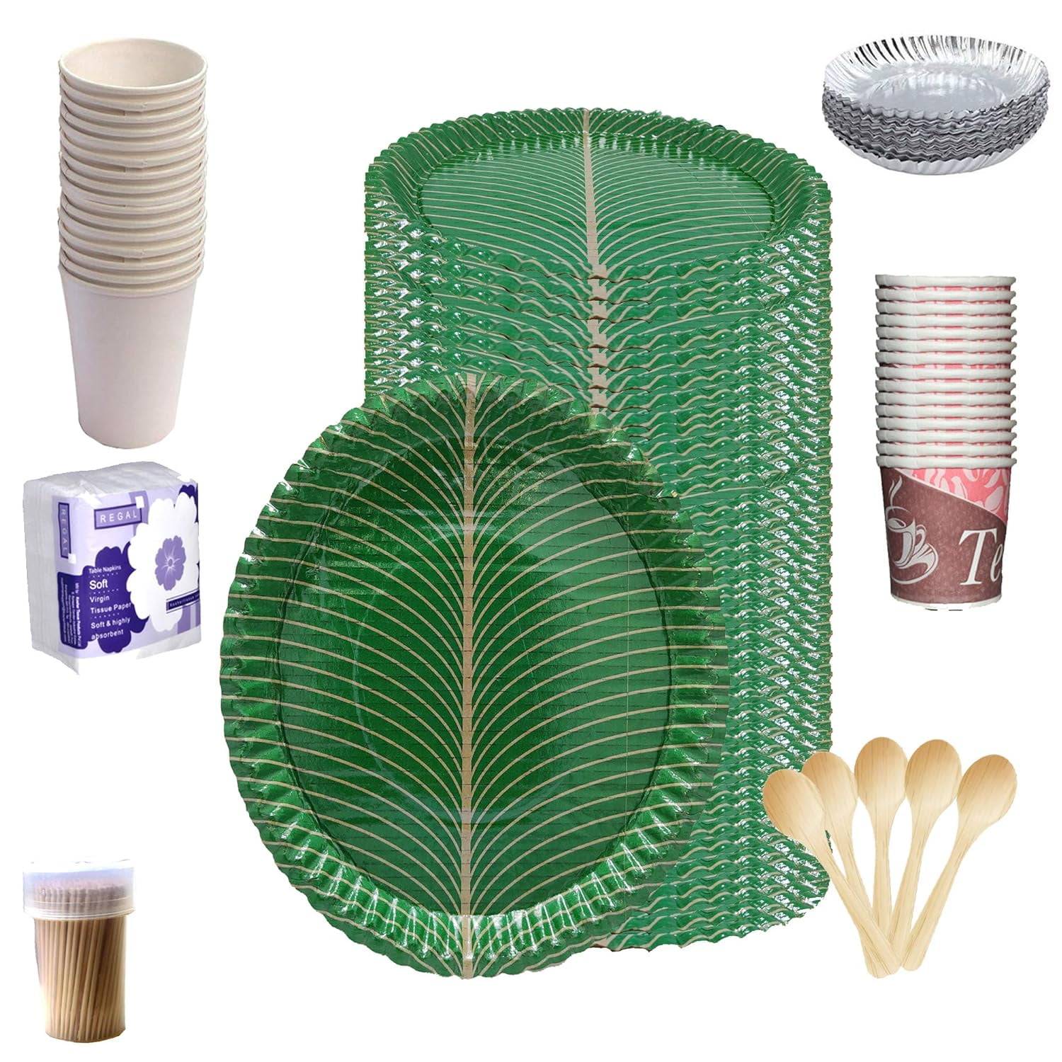 UR LITTLE SHOP 100 Biodegradable_Eco Friendly_12 Inch Paper Dinner ...