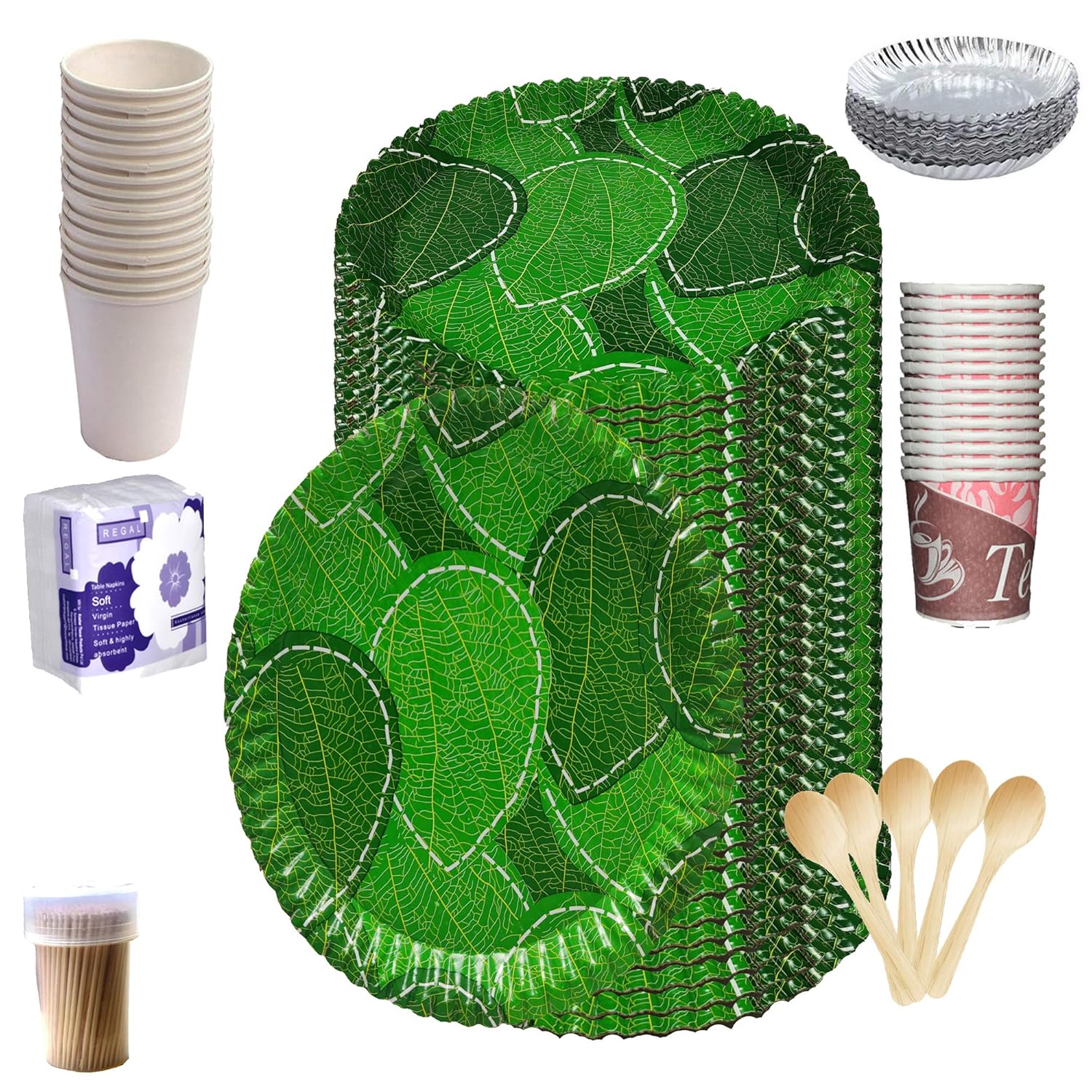 UR LITTLE SHOP 100 Biodegradable_Eco Friendly_12 Inch Paper Dinner ...