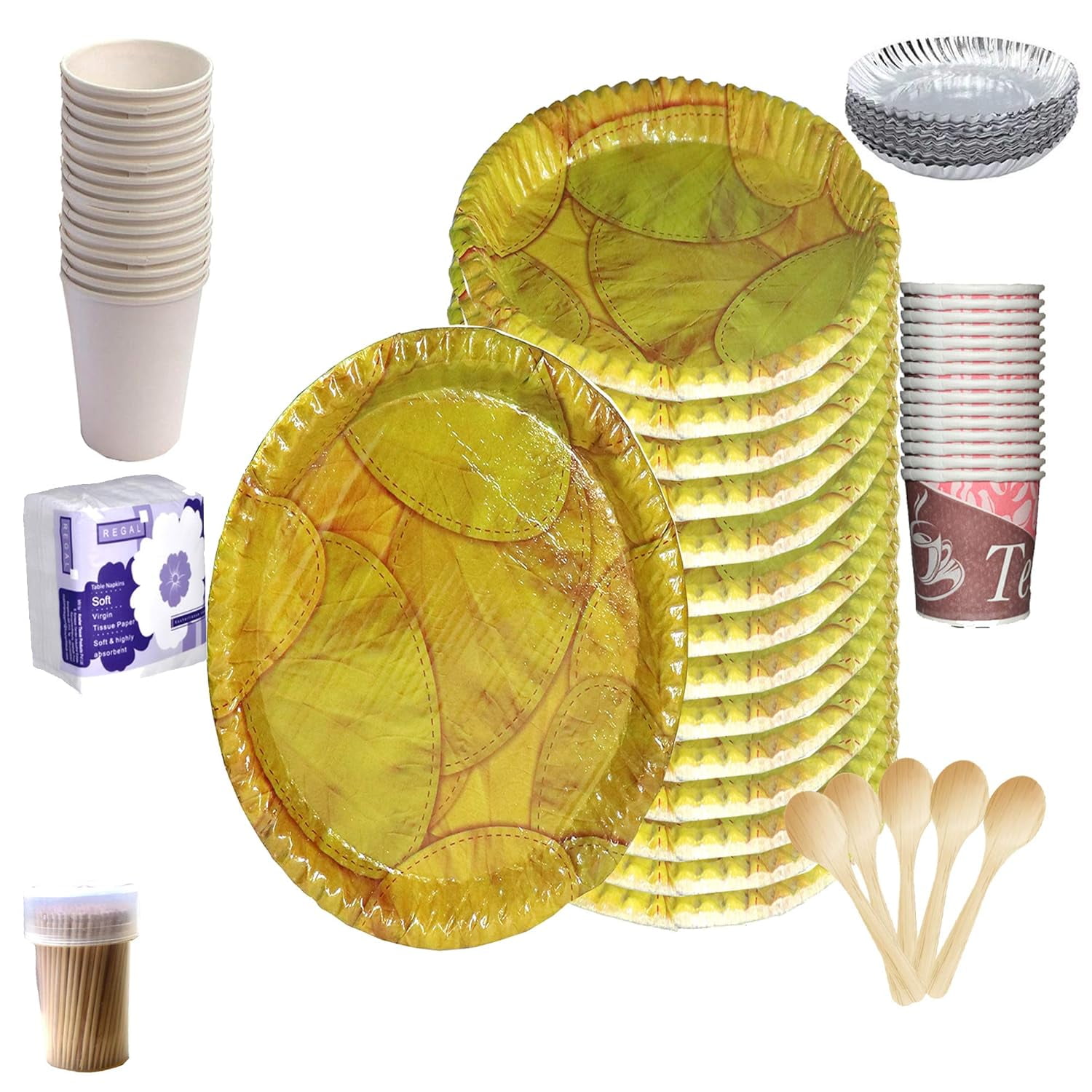 UR LITTLE SHOP 100 Biodegradable_Eco Friendly_12 Inch Paper Dinner ...