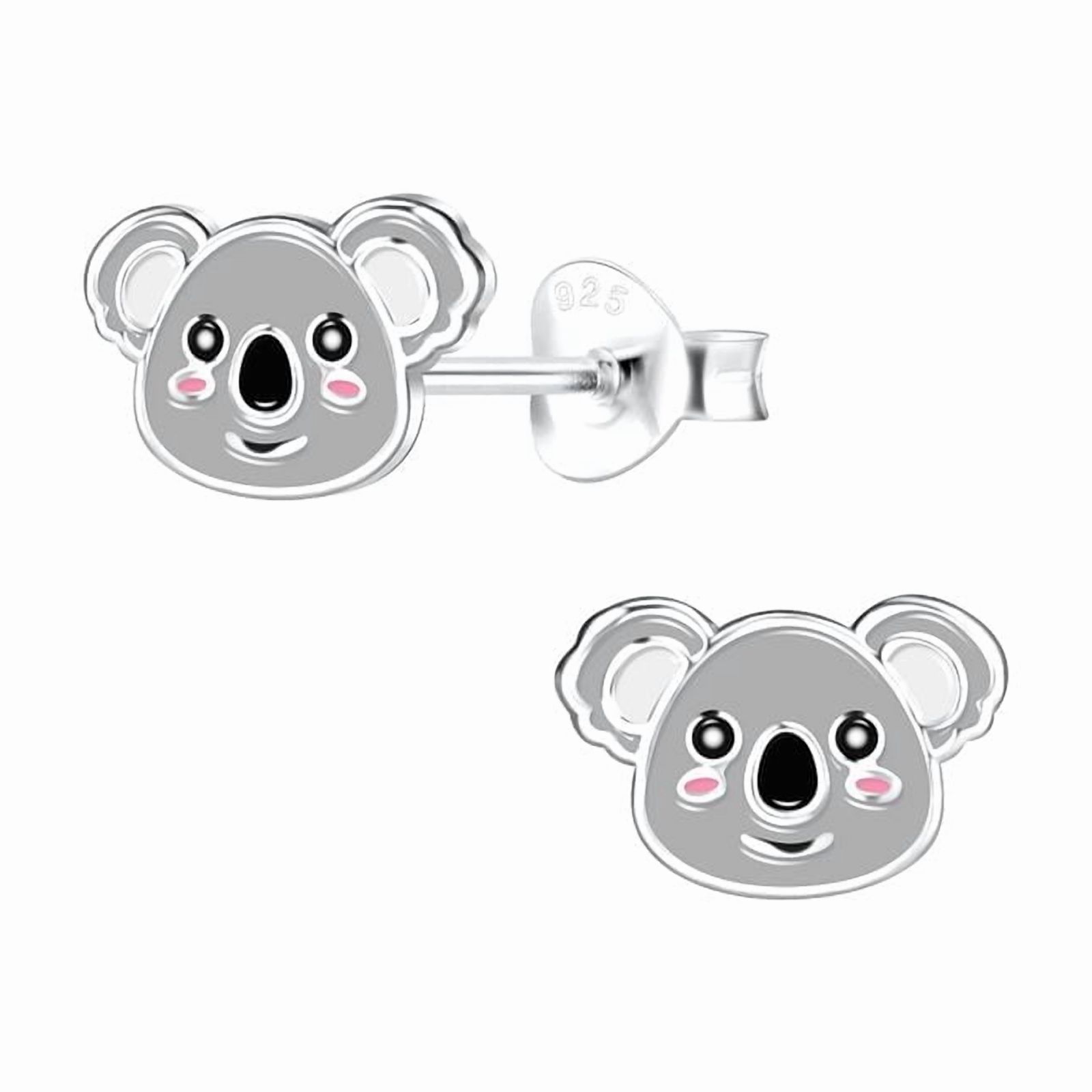 UR TREND 925 Sterling Silver Koala Stud Earrings | Lightweight ...