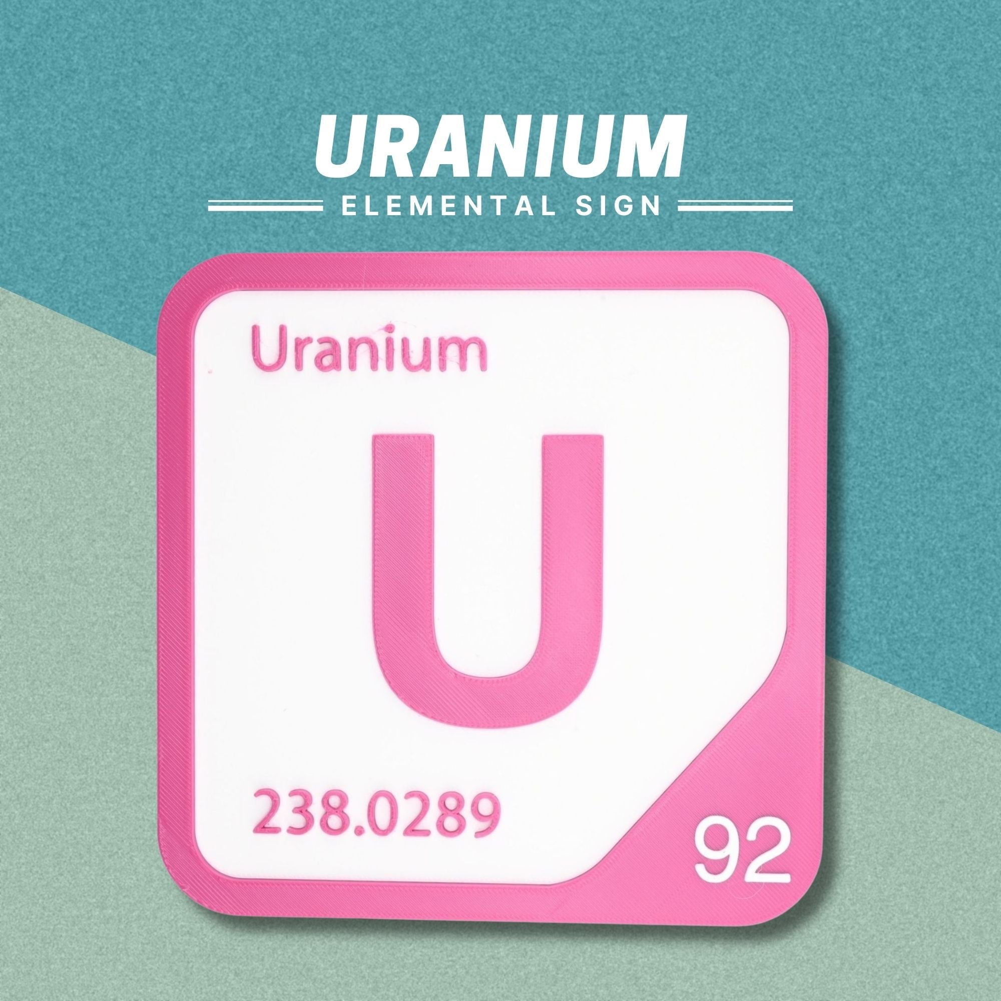 URANIUM Periodic Table Tile – Educational Wall Art for Science Lovers ...