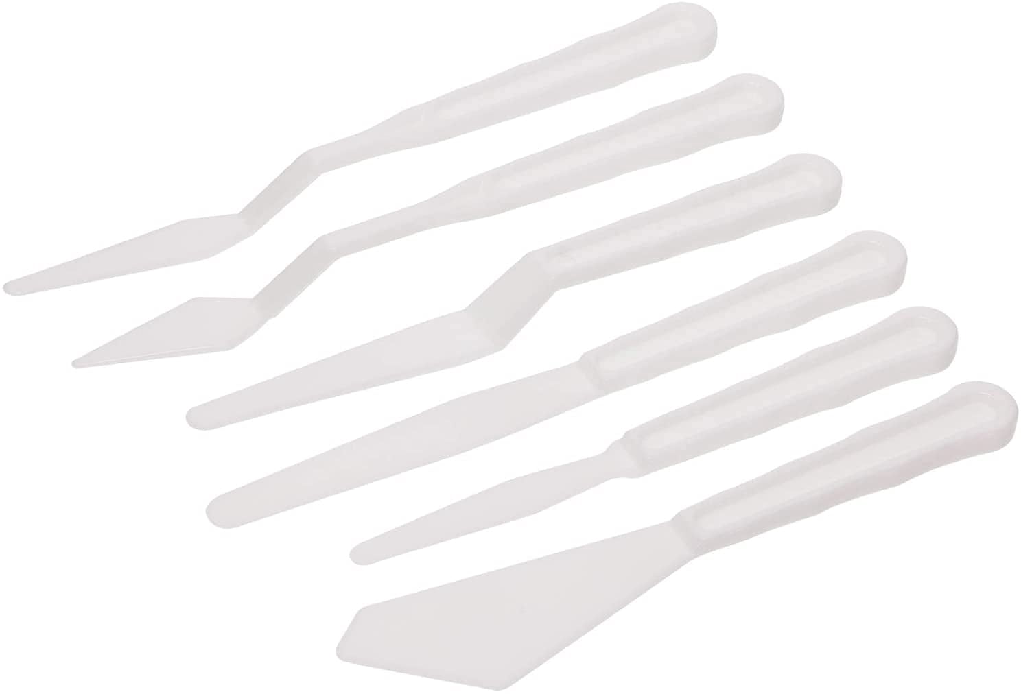 URBAN BOX Plastic Painting Palette Knives Set 6Pcs White Art Artist ...