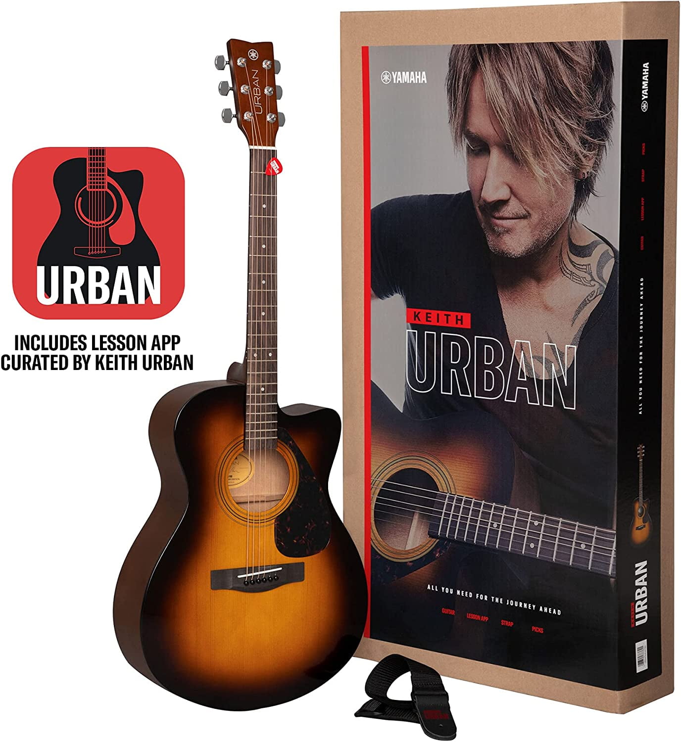 ONKER URBAN Guitar - Beginner's Kit with Keith Urban Lessons, App ...