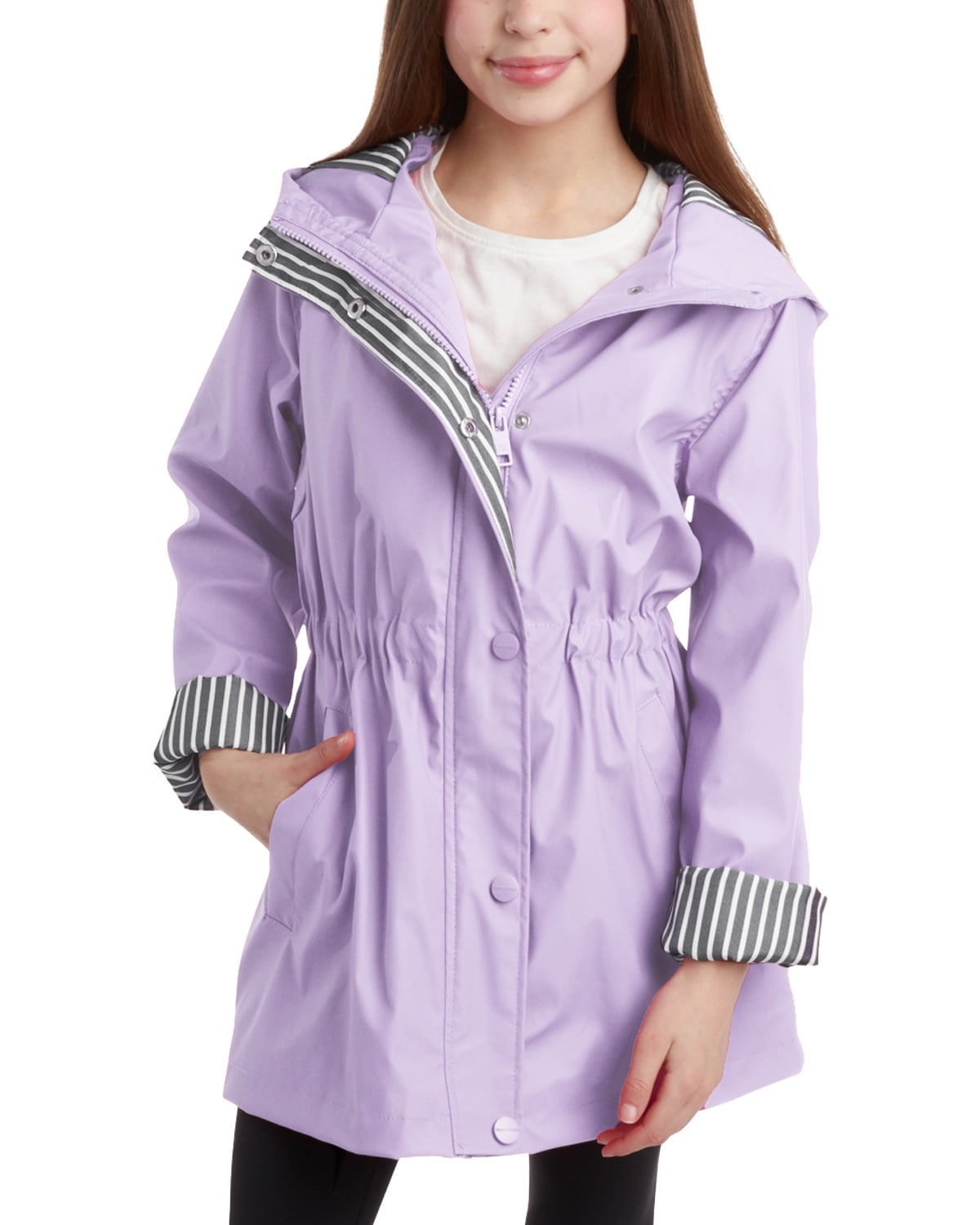 URBAN REPUBLIC Girls' Raincoat - Lightweight Waterproof Anorak Trench ...
