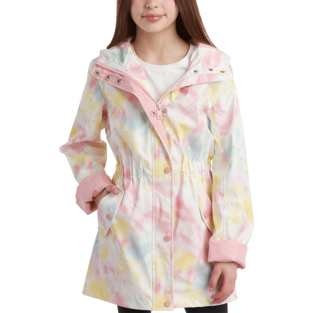 URBAN REPUBLIC Girls' Raincoat - Lightweight Waterproof Anorak Trench ...