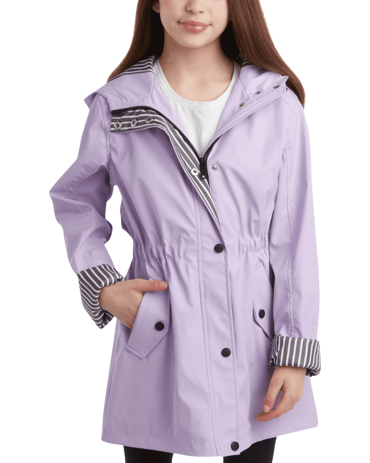 URBAN REPUBLIC Girls' Raincoat - Lightweight Waterproof Anorak Trench ...