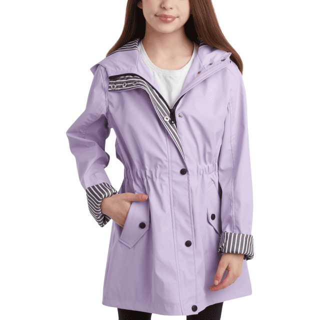 URBAN REPUBLIC Girls' Raincoat - Lightweight Waterproof Anorak Trench ...