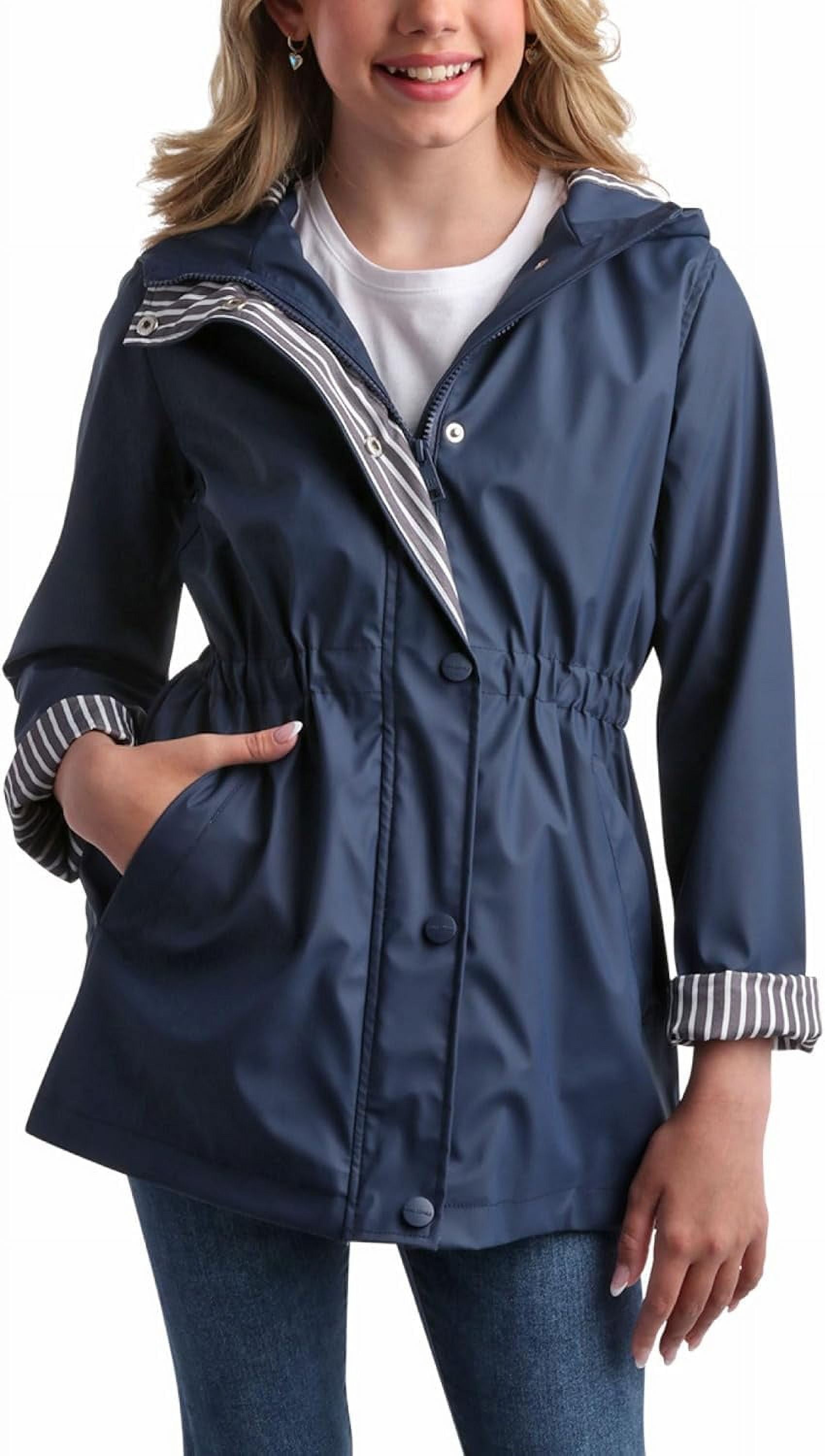 URBAN REPUBLIC Girls' Raincoat - Lightweight Waterproof Anorak Trench ...