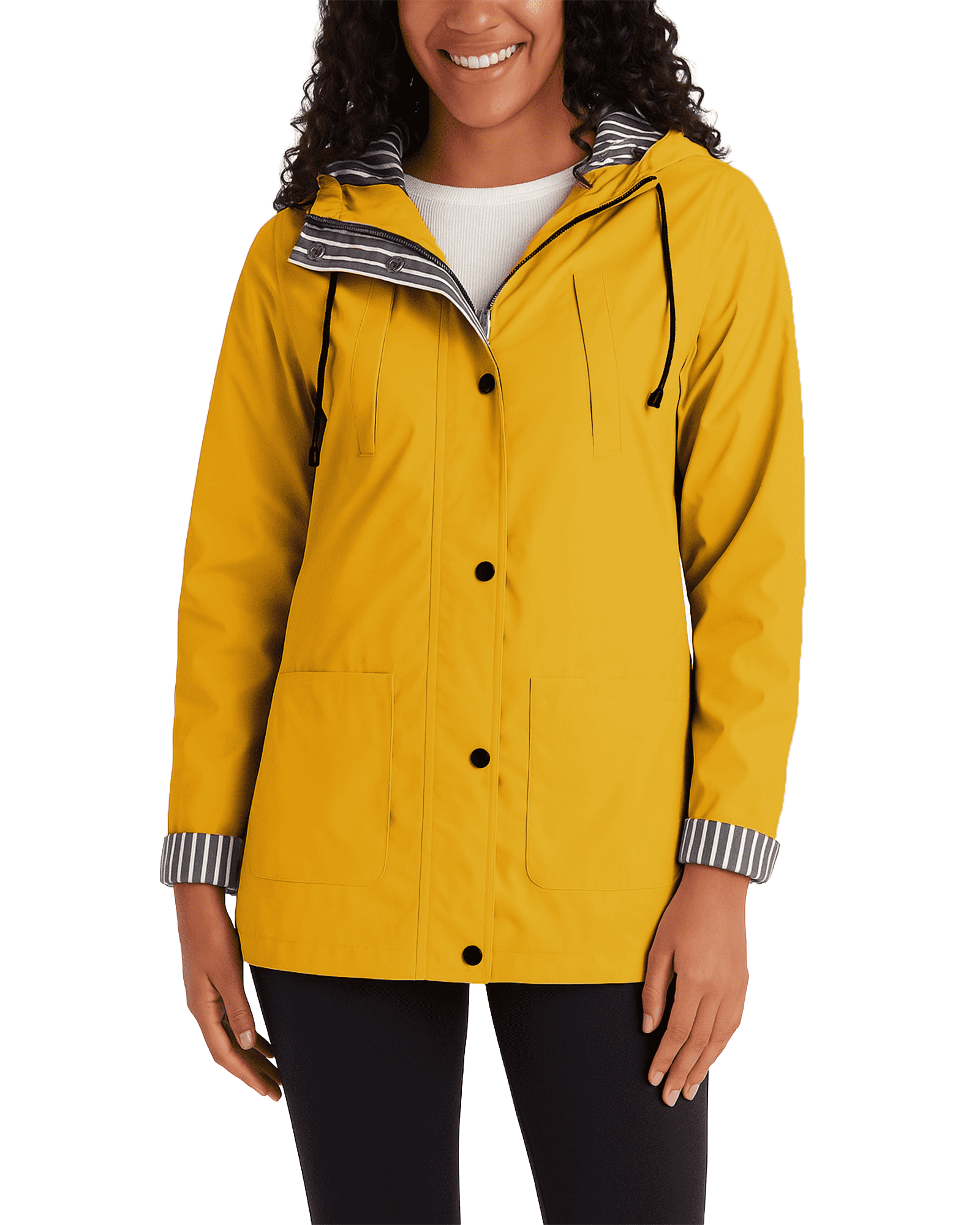 URBAN REPUBLIC Womens Rain Jacket Lightweight Insulated Water Resistant ...