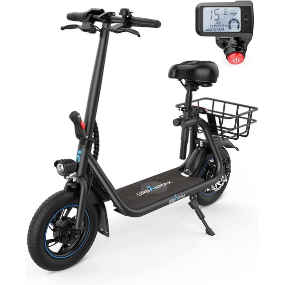 URBANMAX C1 Foldable Commuter Electric Scooter, 450W Motor, 22 Miles ...