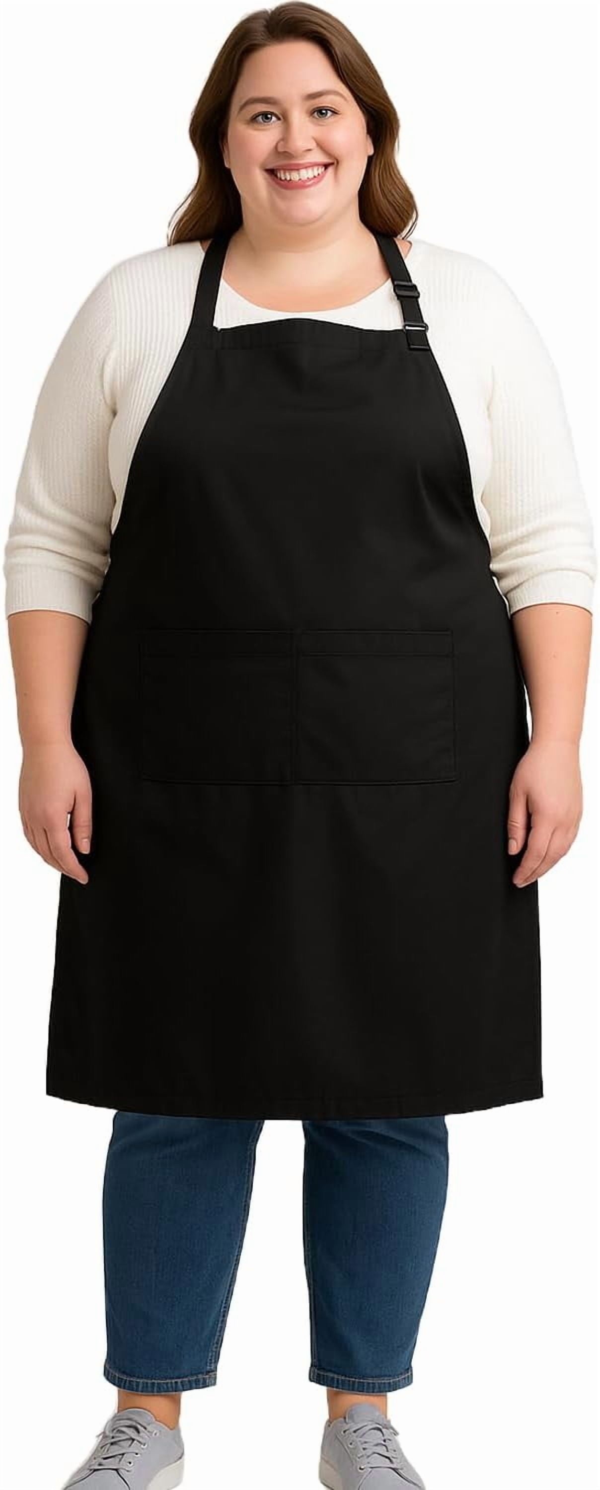 URBY 1pc Plus Size Apron with Pockets Extra Wide for Kitchen Cooking ...