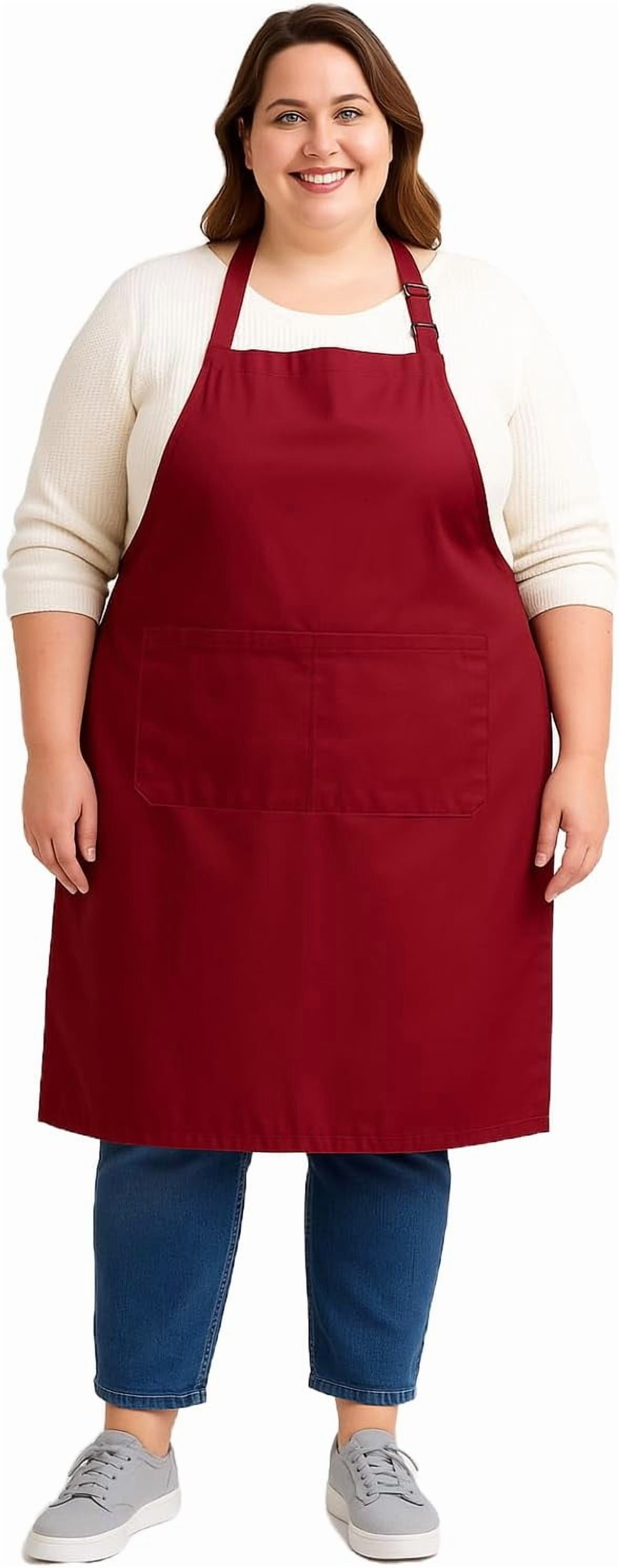 Urby Plus Size Apron with Pockets, Adjustable Neck Strap, Machine ...