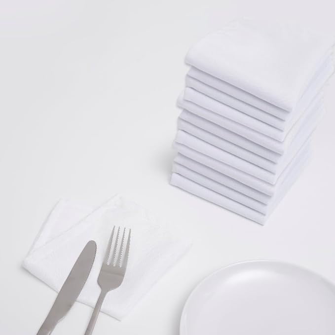 URBY 24pcs Reusable Small Cloth Napkins 10x10in Ideal for Parties and ...