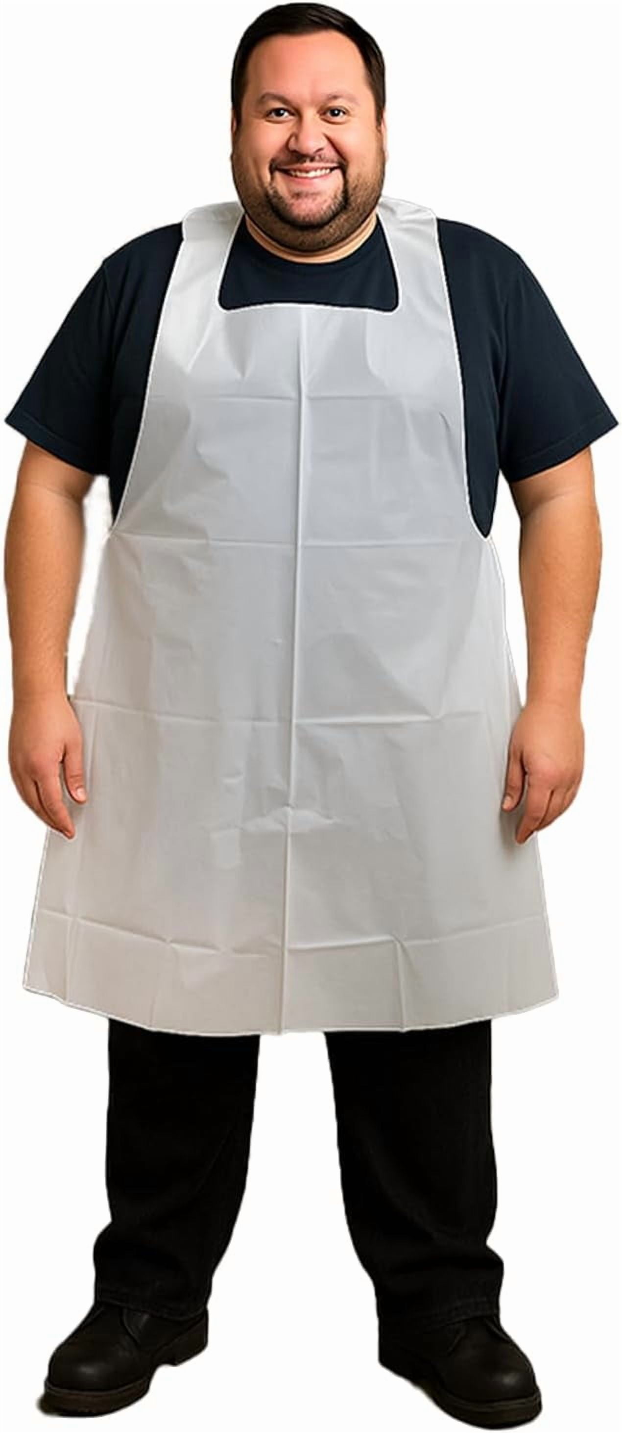 URBY 25pcs Plus Size Disposable Aprons Extra Wide, Plastic Material ...