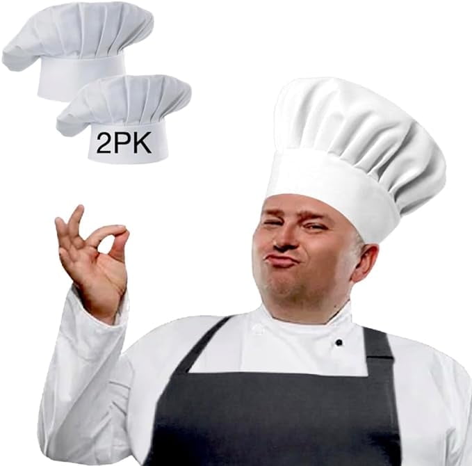 URBY 2pcs Extra Large Chefs Hat Similar to Hat Size XL, XXL and up ...