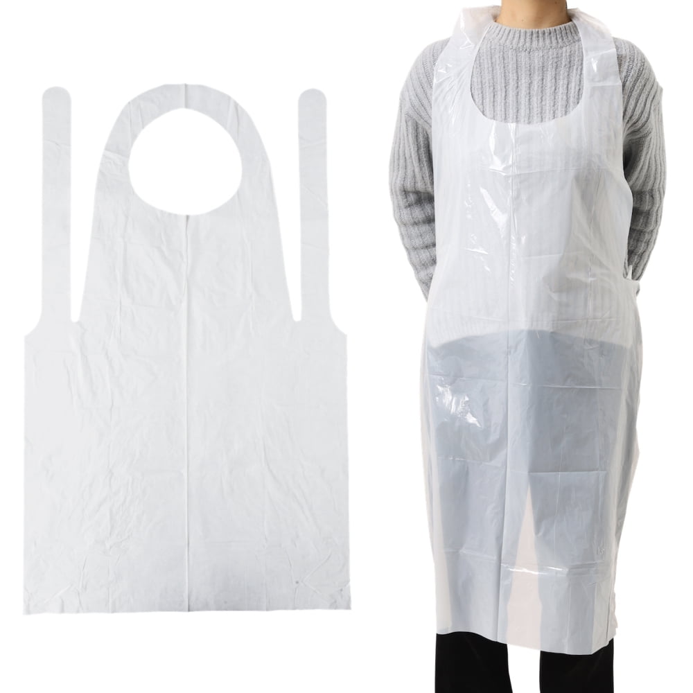 URBY 40pcs Plus Size Disposable Aprons Extra Wide, Plastic Material ...