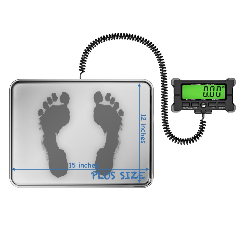 Escali EW180 Extra Wide Platform Bathroom Body Scale, LCD Digital ...