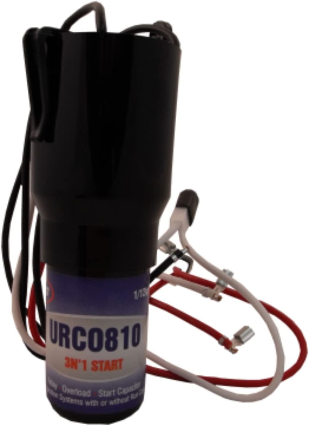 URCO810 Refrigerator Relay Overload Start Run Capacitor 3-n-1 1/12-1/5 ...