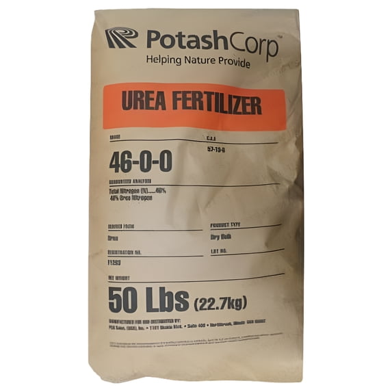 Urea Nitrogen Fertilizer for Garden Plants, 46-0-0 Granular - 50 Lbs ...