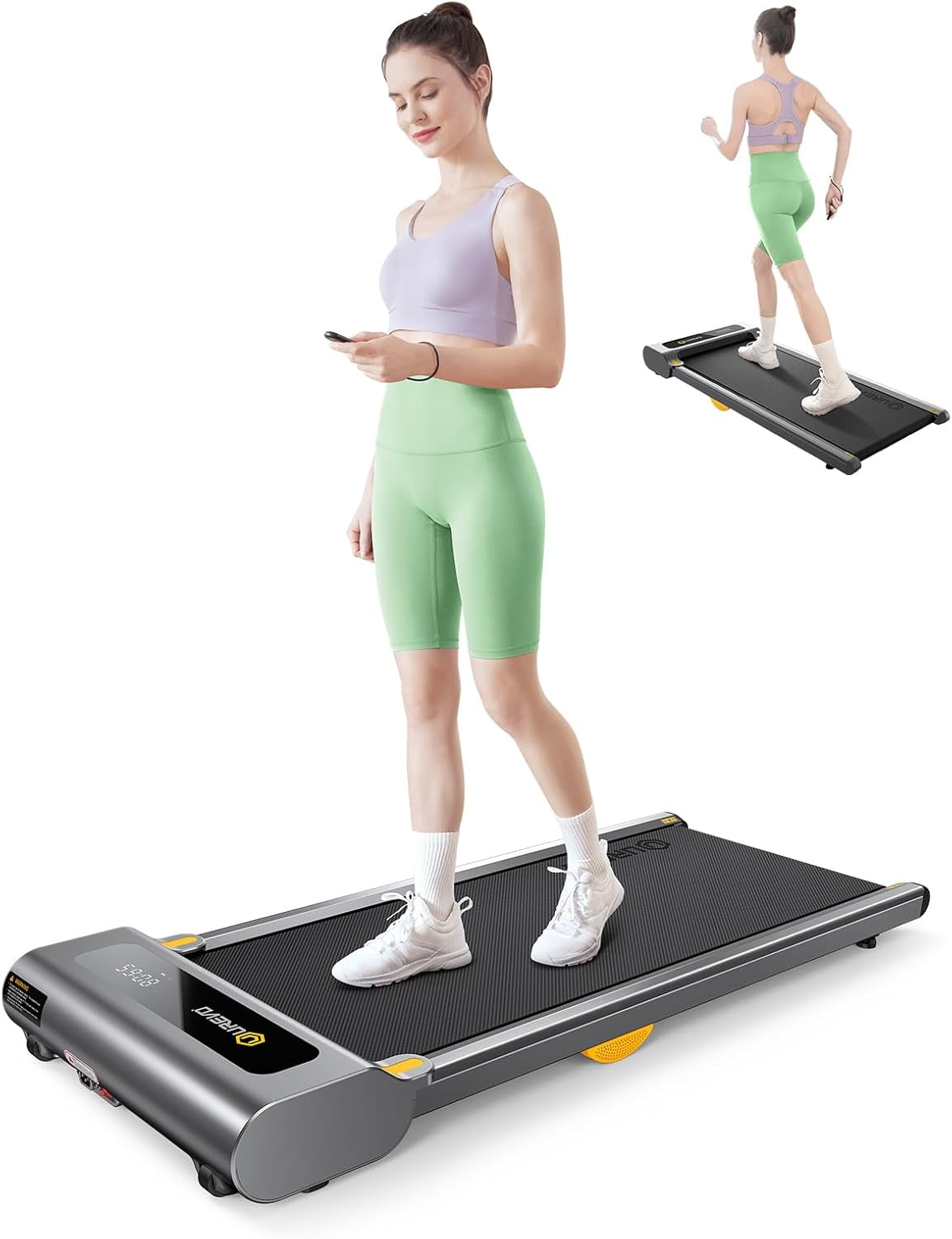UREVO Under Desk Treadmill, Walking Pad Treadmills for Home, Portable ...