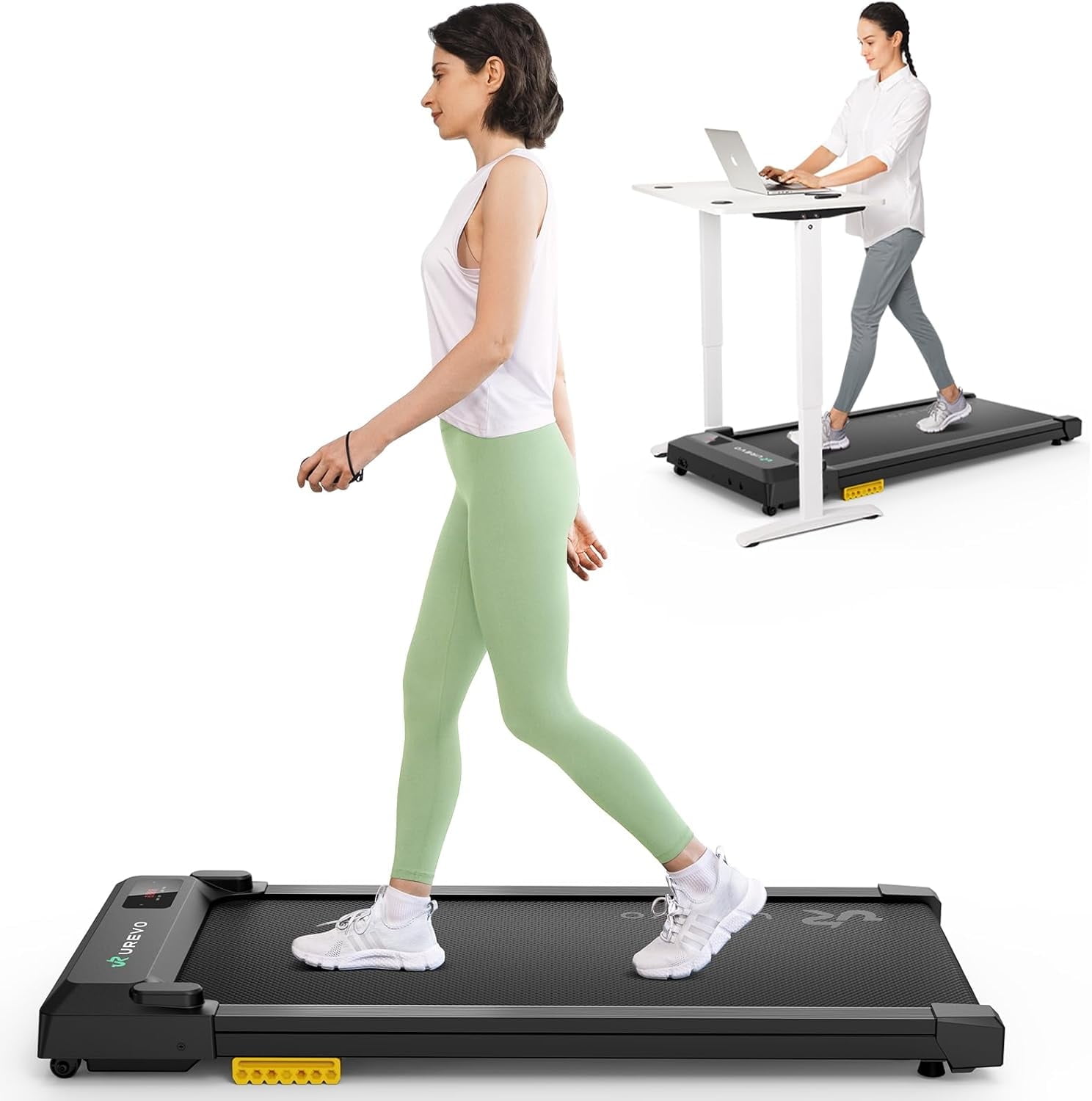 UREVO 2.25HP Portable Treadmill, 3% Incline, for Home & Office, 265lbs ...