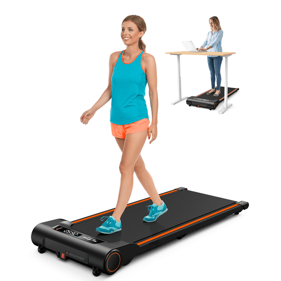 UREVO Portable Lightweight Electric Walking Pad, Compact Under Desk ...