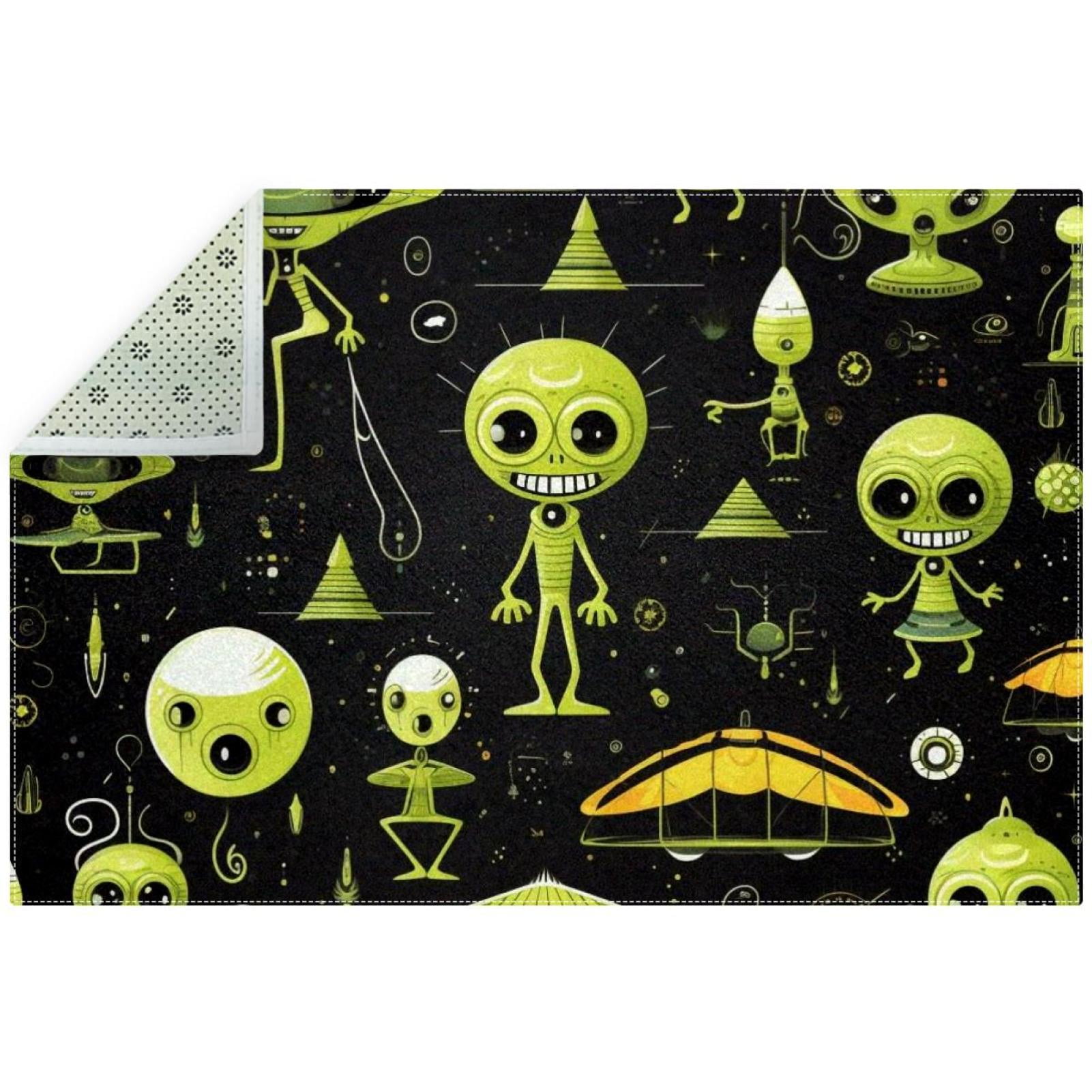 Alien Polyester Indoor Mat - Stylish and Durable Area Rug for Home or ...
