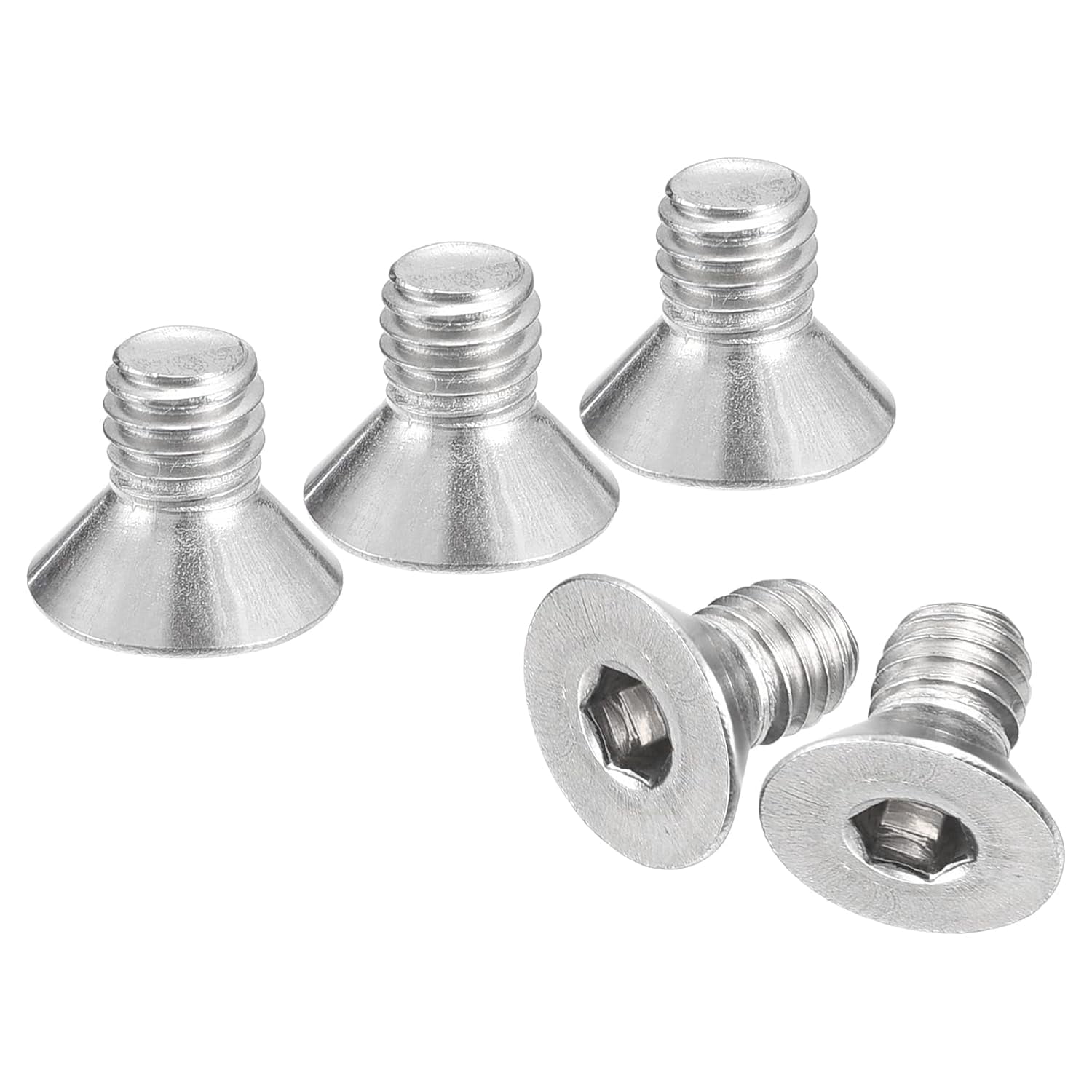 URIJDAS-#10-32x5/16 Flat Countersunk Head Socket Cap Screws, 50Pcs 304 ...
