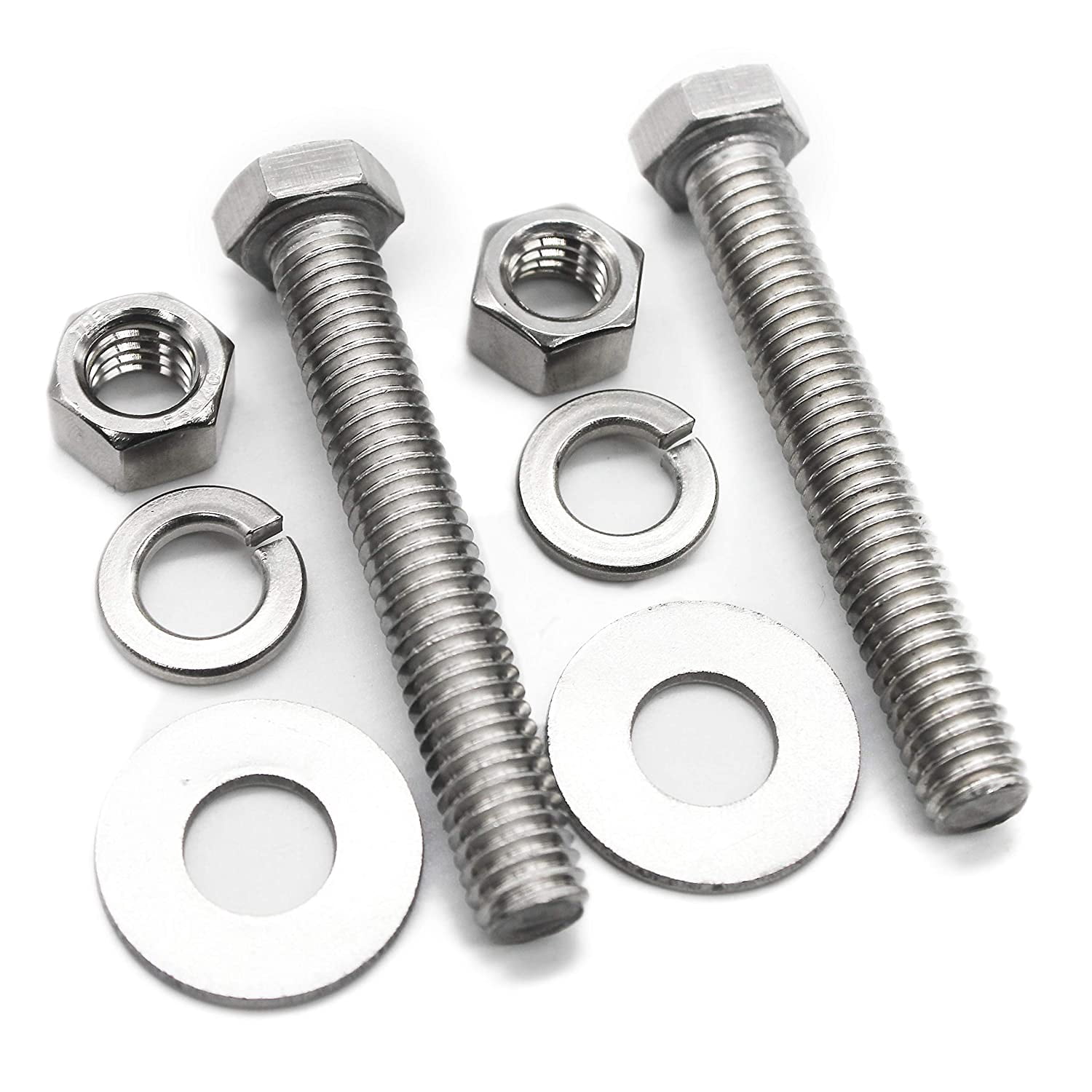 URIJDAS-(10 Sets) 3/8-16x3/4 Stainless Steel Hex Head Screws Bolts ...