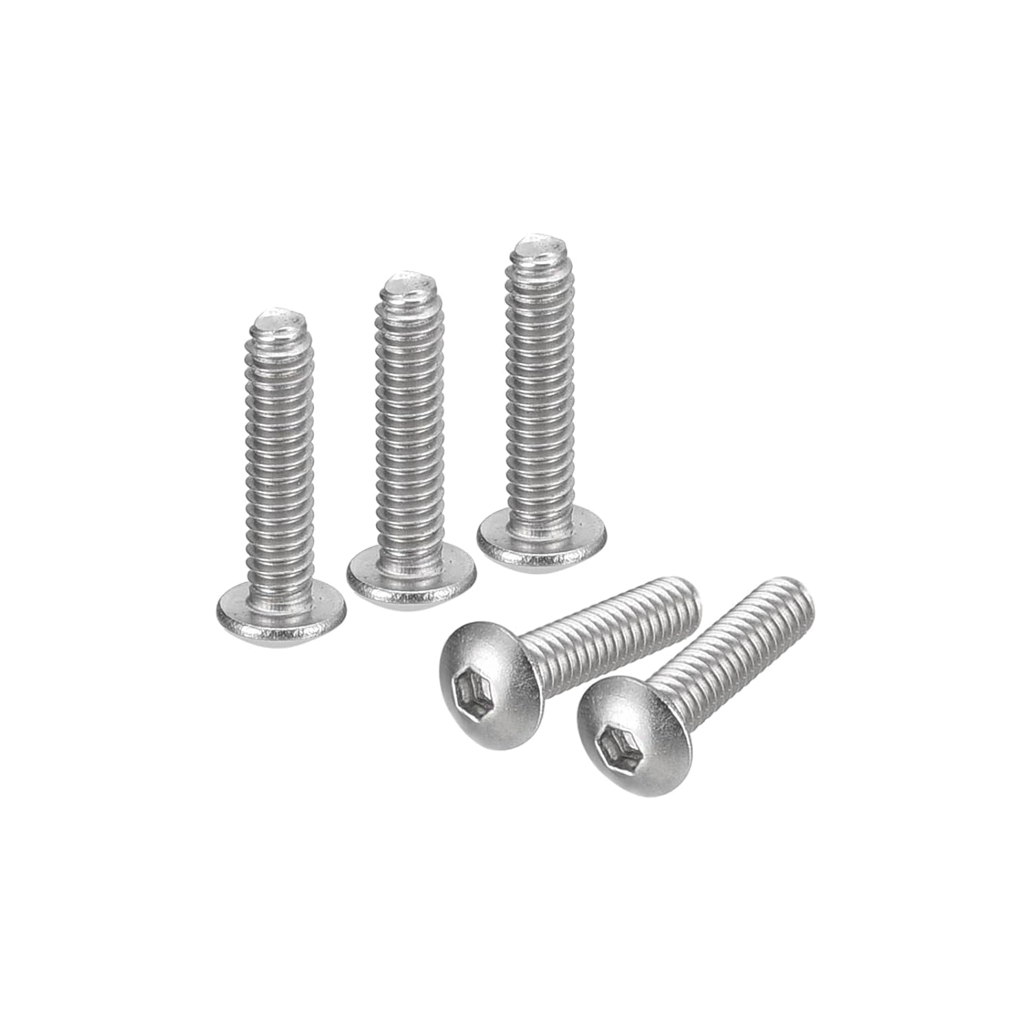 URIJDAS-#2-56x3/8 Button Head Socket Cap Screws, 50pcs 304 Stainless ...