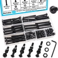 URIJDAS-200PCS Black M5 Button Head Hex Socket Cap Screws, M5 x 30/35 ...