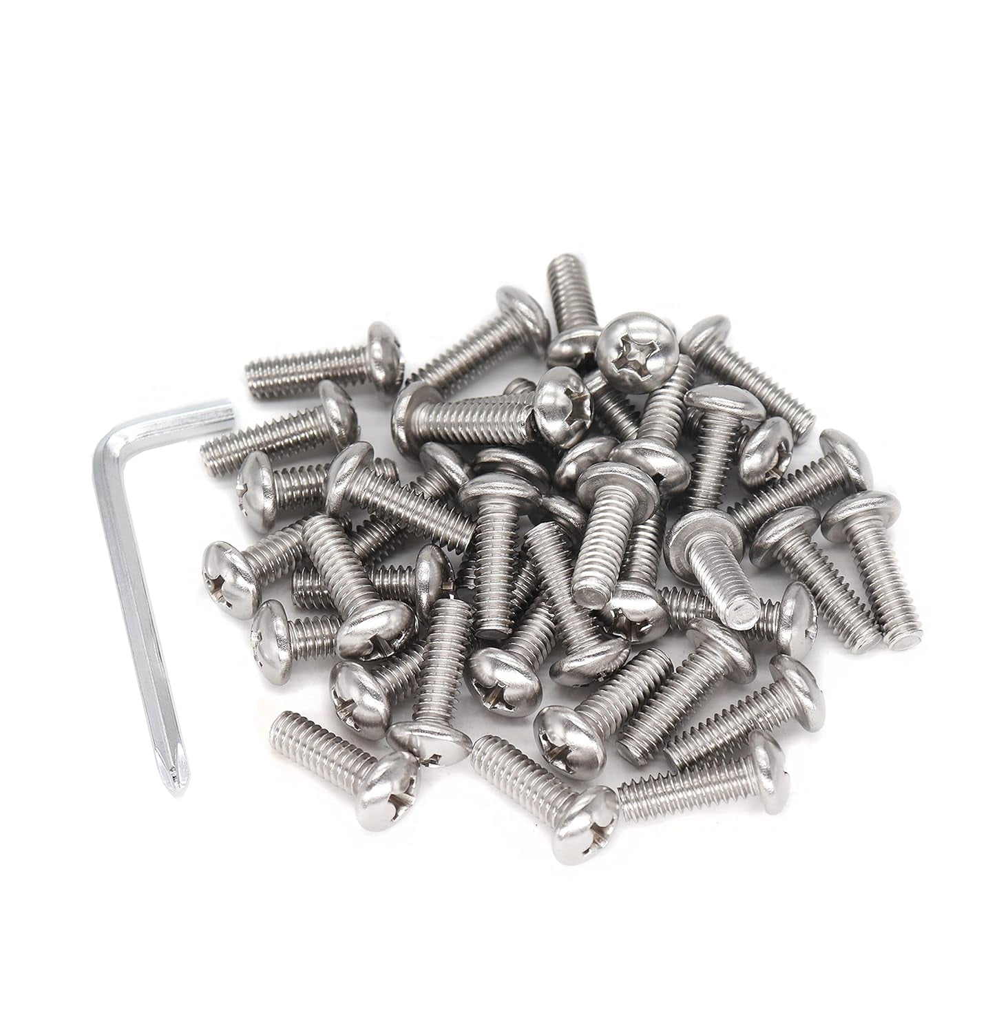 URIJDAS-20pcs 1/4"-20 x 3/4" Pan Head Bolts Machine Screws, Phillips ...