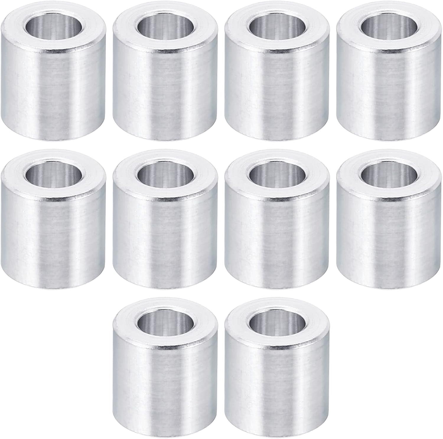 URIJDAS-M5 Aluminum Spacer, 10 Pack 5.2mm ID x 10mm OD x 10mm L Metal ...