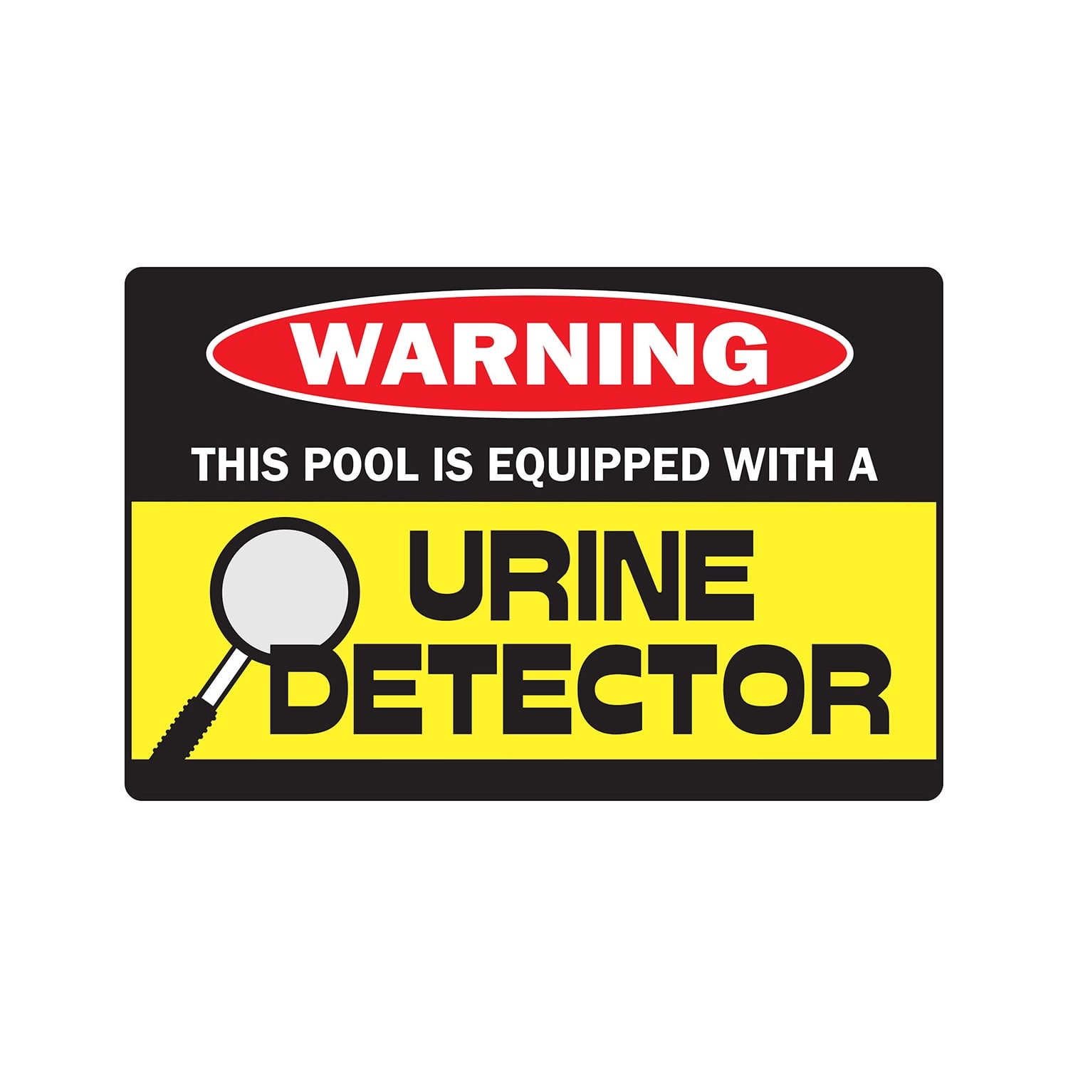 URINE DETECTOR Warning Sign pee pool signs spa swimming swim hotub ...